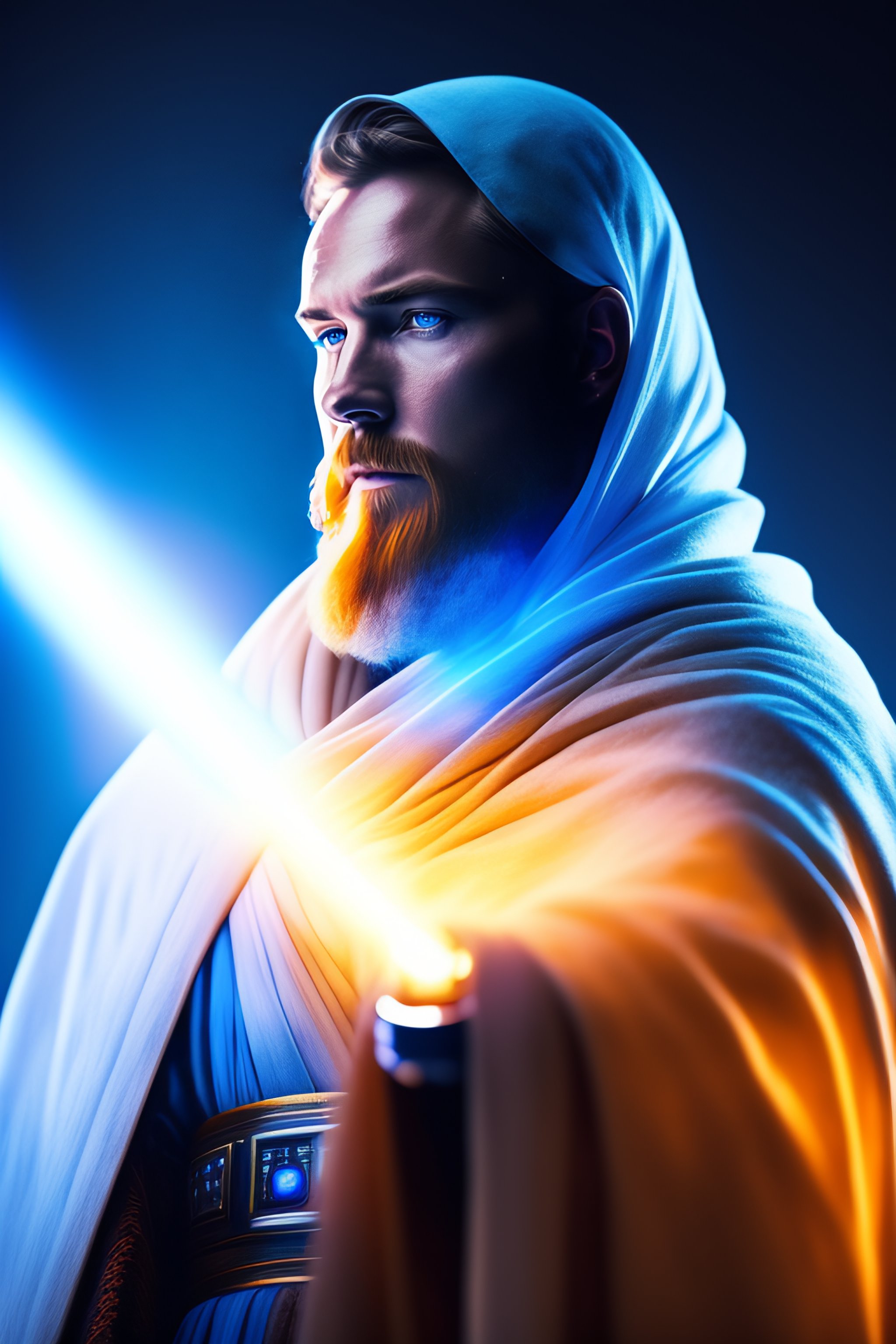 Lexica - A portrait of the ghost of obi - wan, as a digital photograph ...