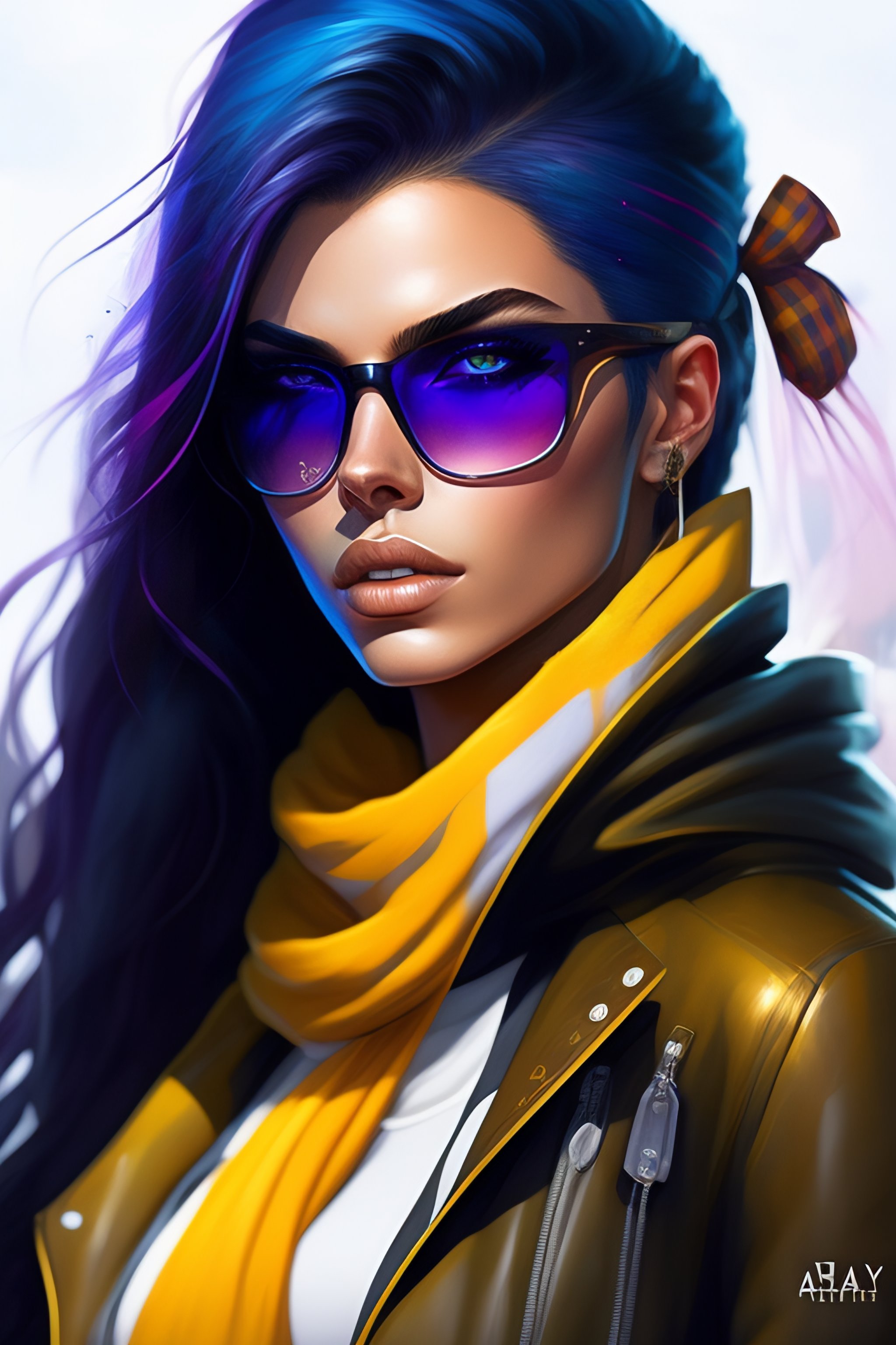 Lexica - Highly detailed portrait of muscular adriana lima emo punk ...