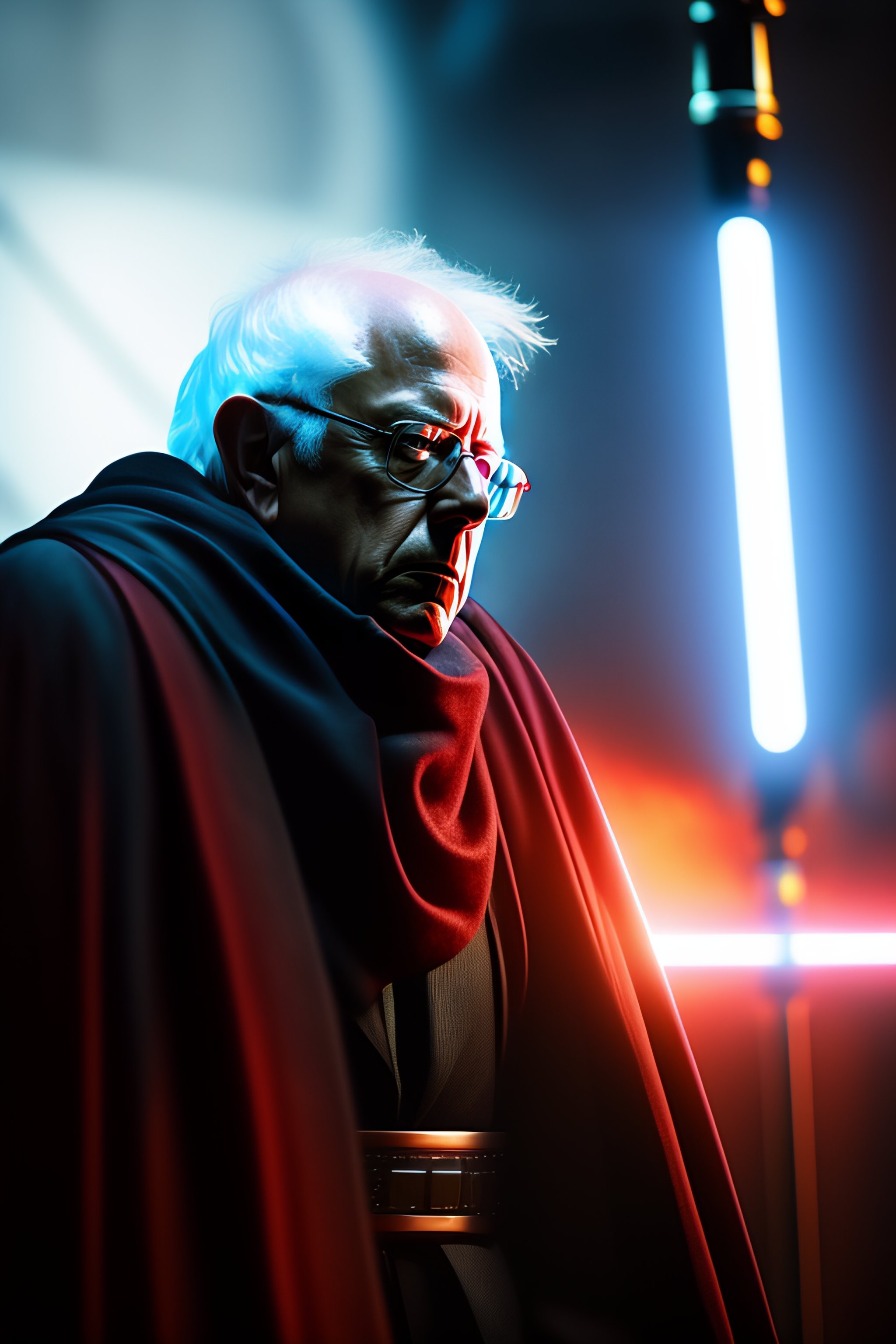 Lexica - Bernie Sanders as a sith lord, splash art, movie still ...