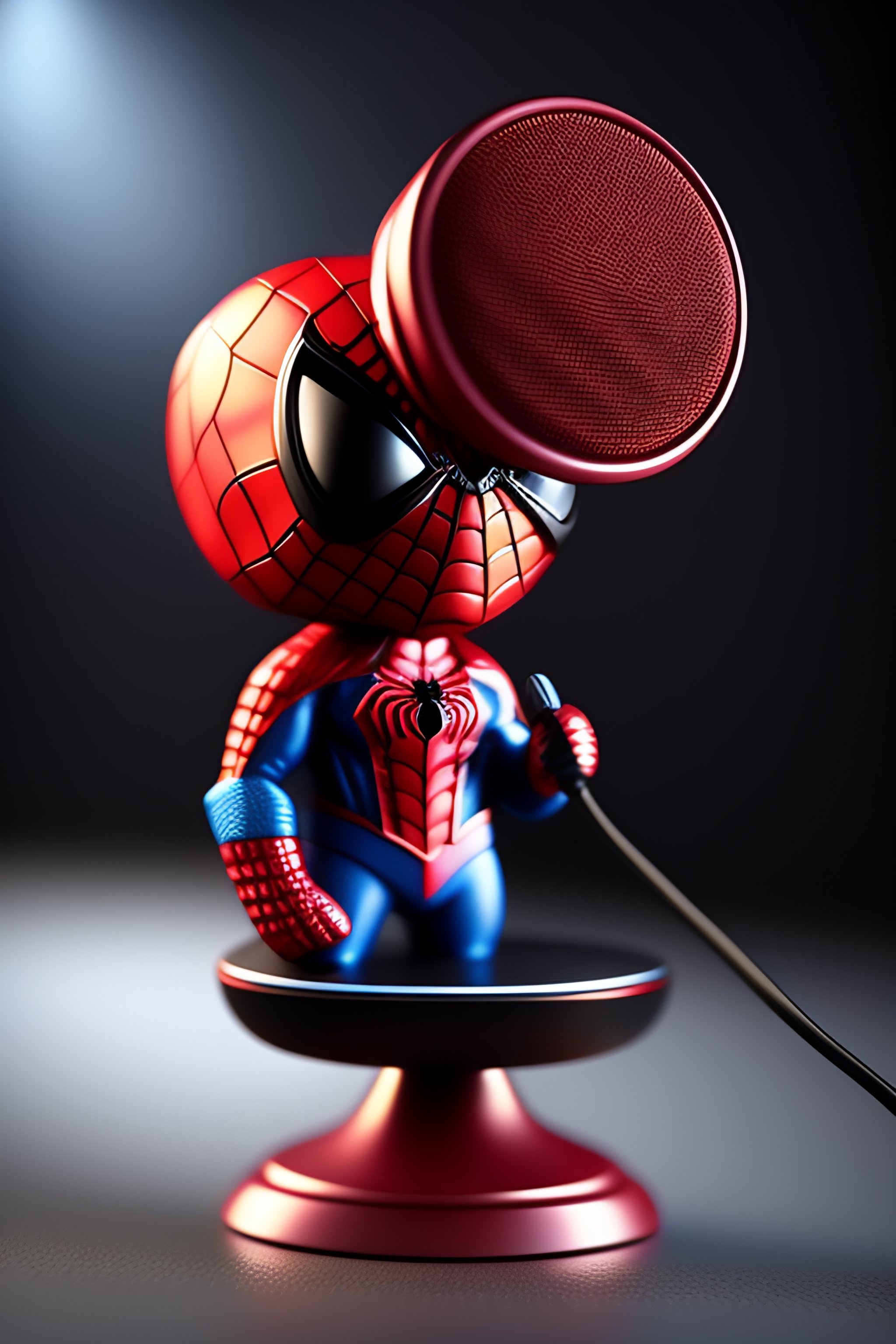 Lexica - Spiderman singing microphone funko realistic 3d render --q 5 ...
