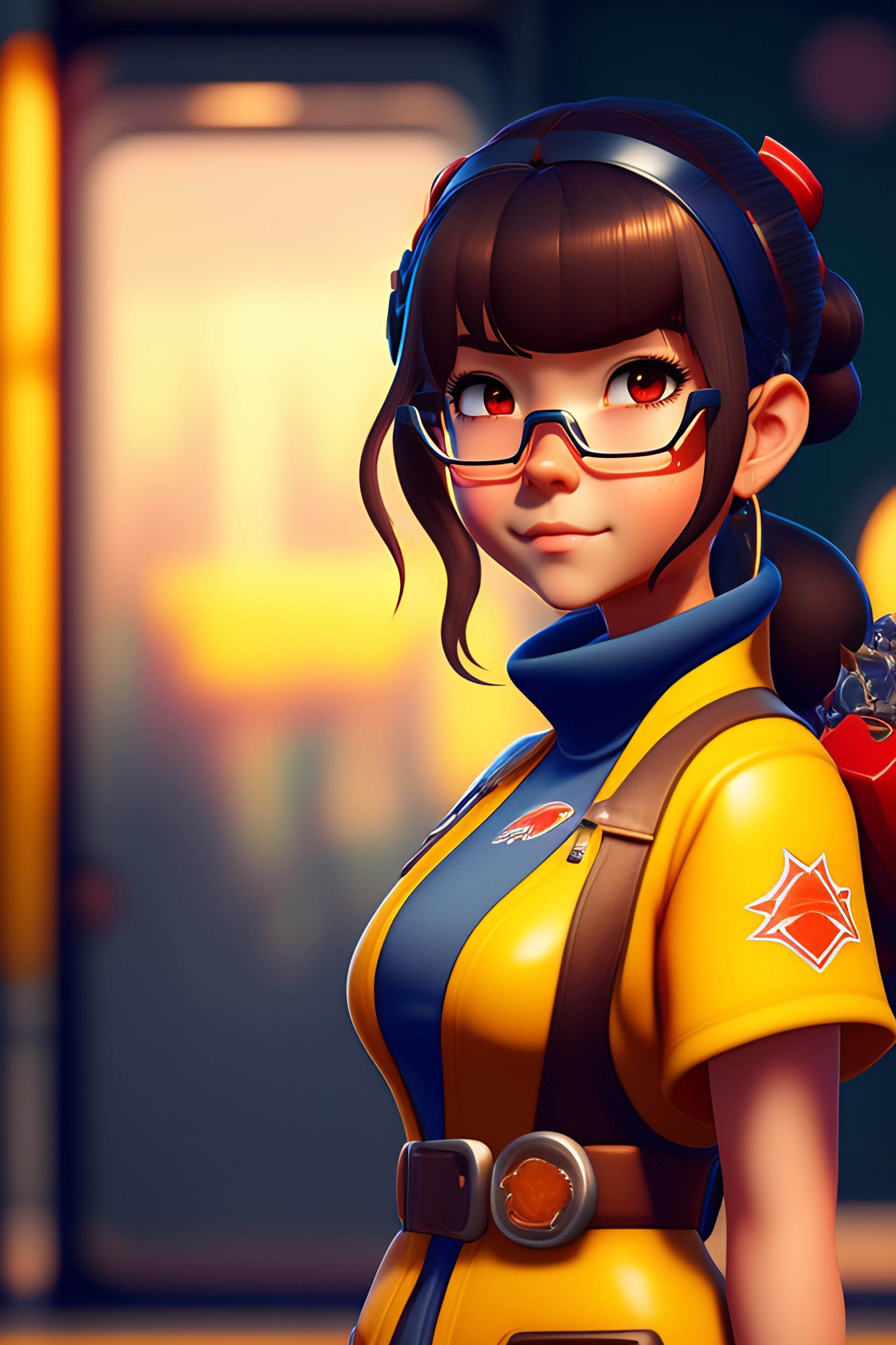 Lexica - 8 years girl, Aunt Cass from tracy overwatch, anime, pixar ...