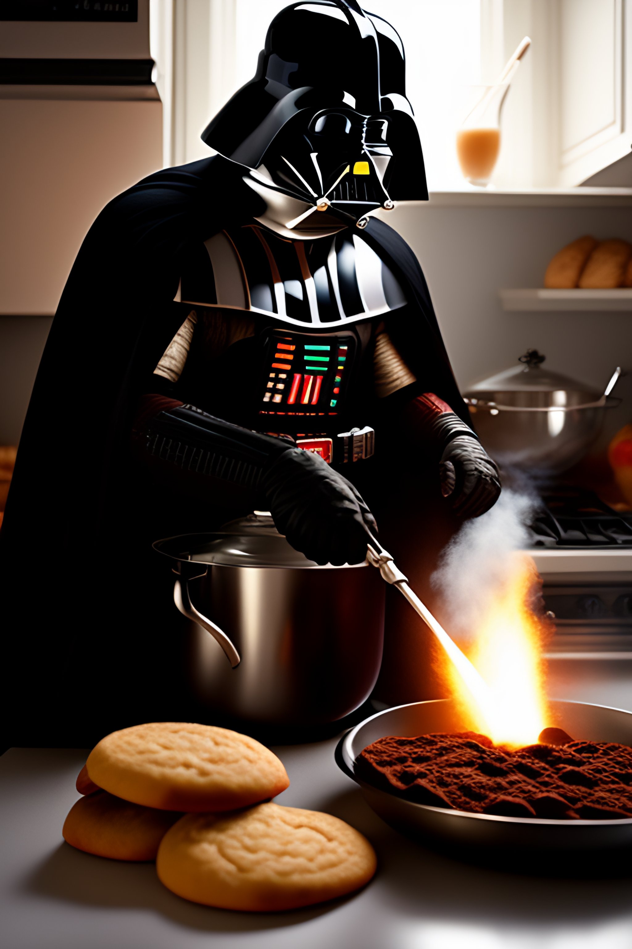 Lexica - Darth vader cooking some cookies