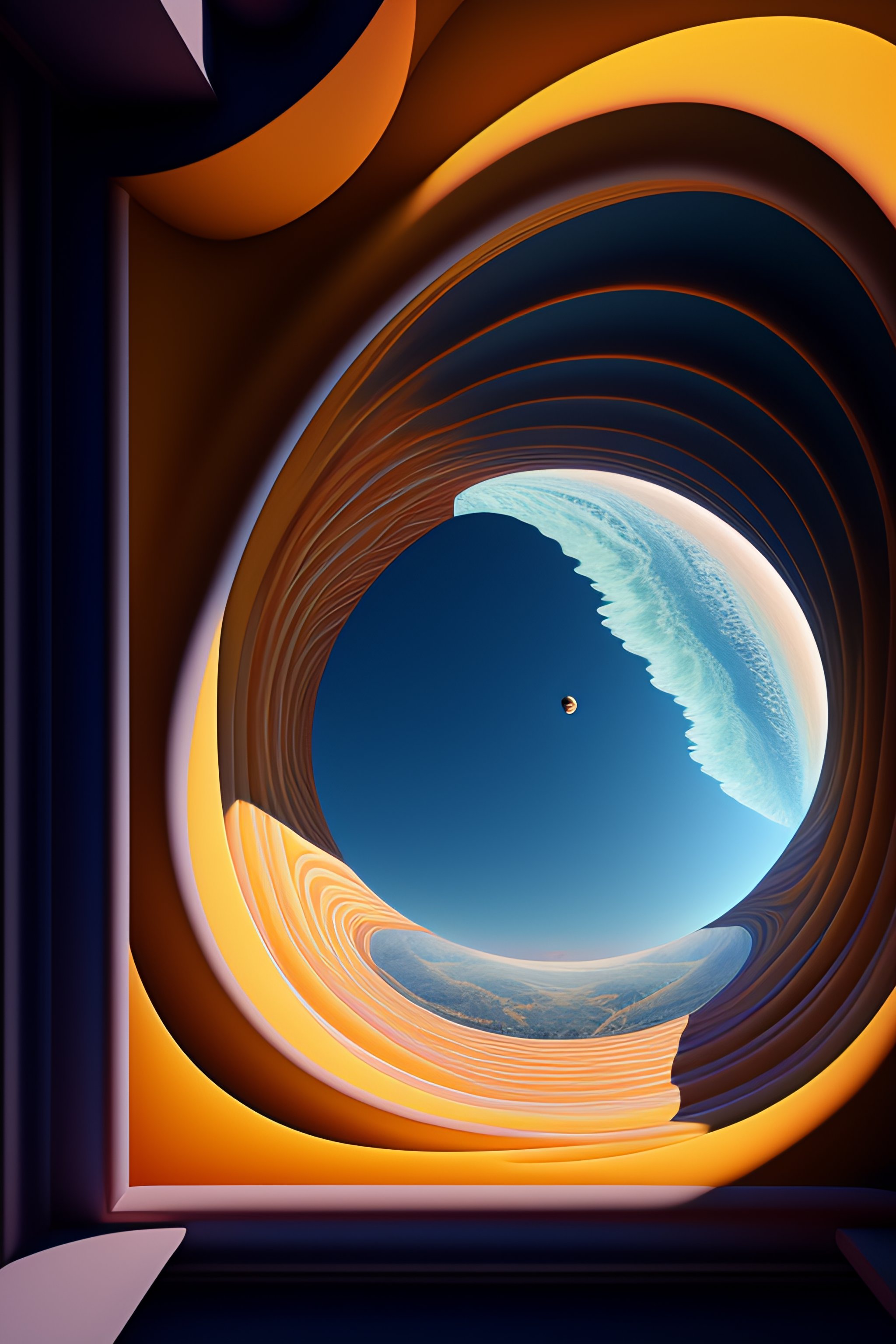 Lexica - A photo of a impossible angles with windows opening to other ...