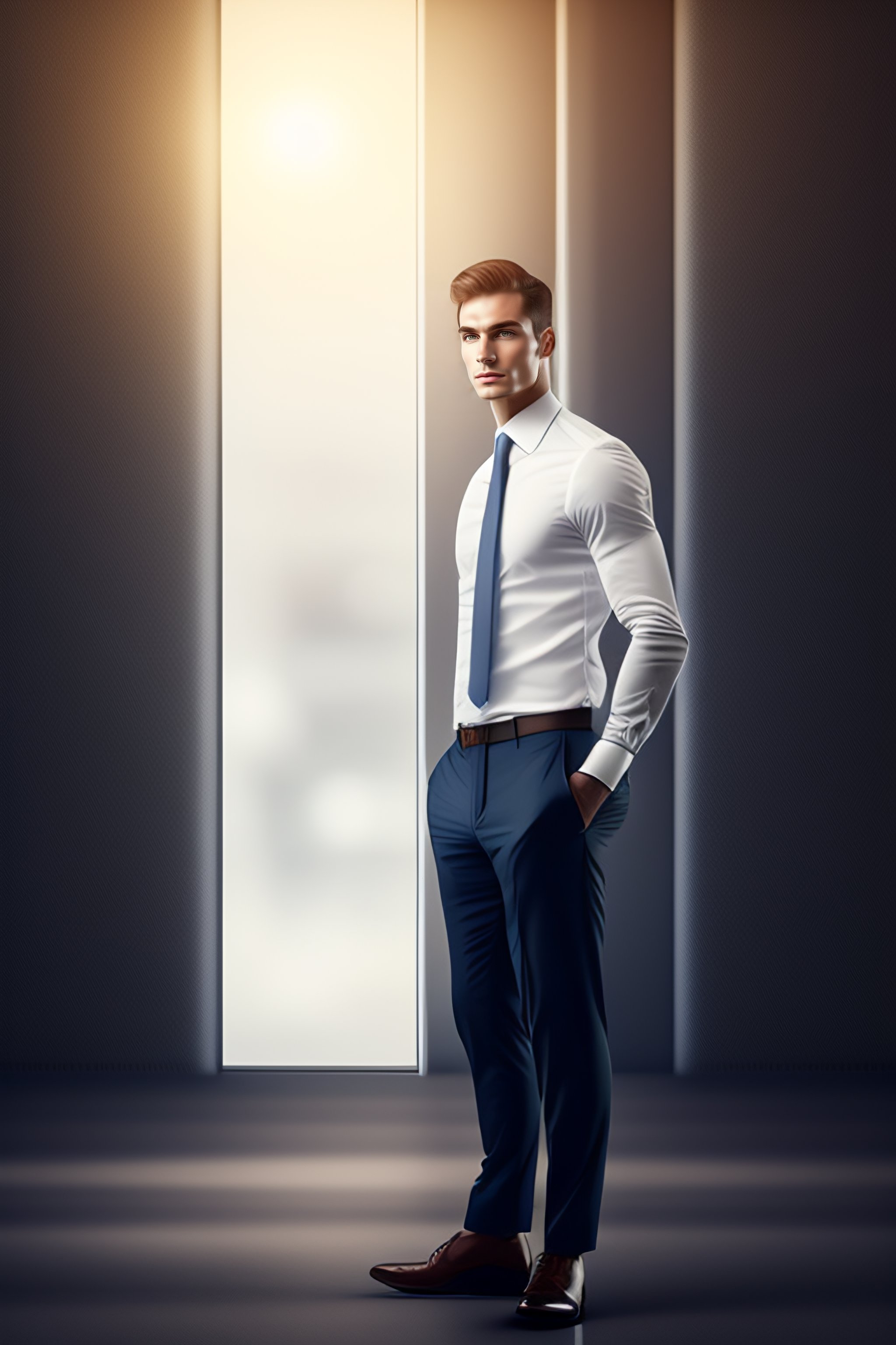 Lexica - Elegant person for a job interview in a bright place looking ...