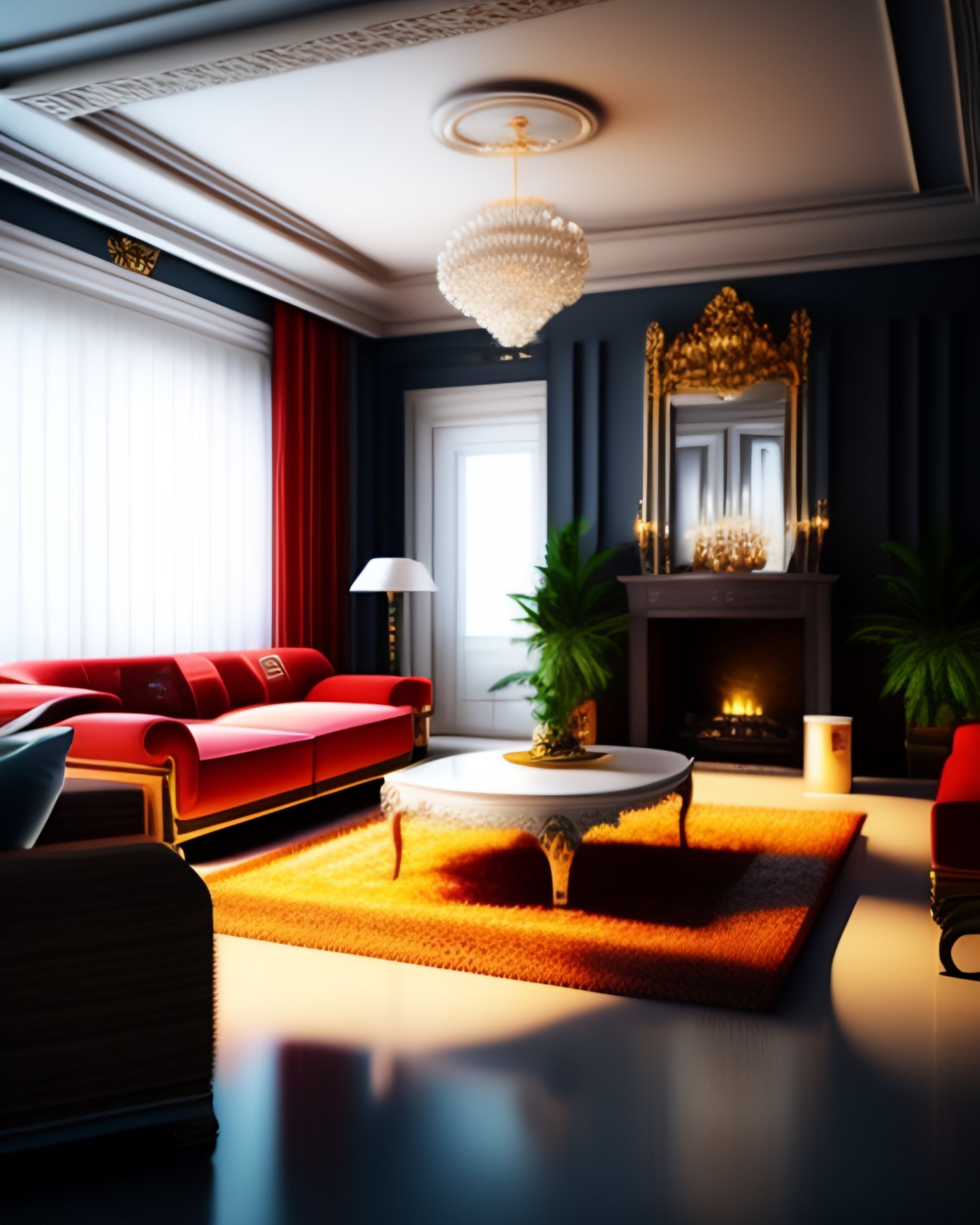 Lexica - White colour interior, drawing room, realistic