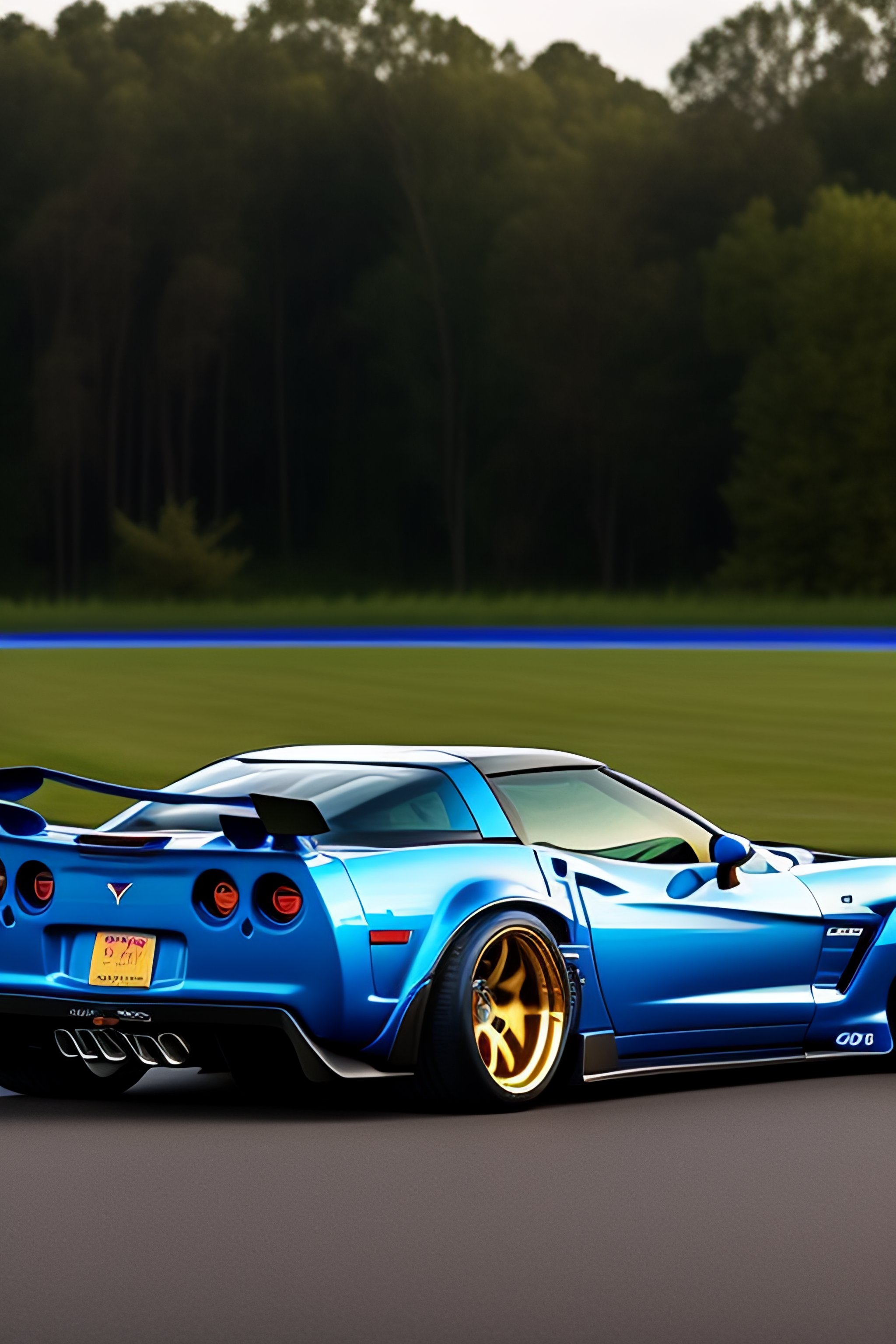 Lexica - 2004 corvette Z06, c5r, wide body, electron blu, racing