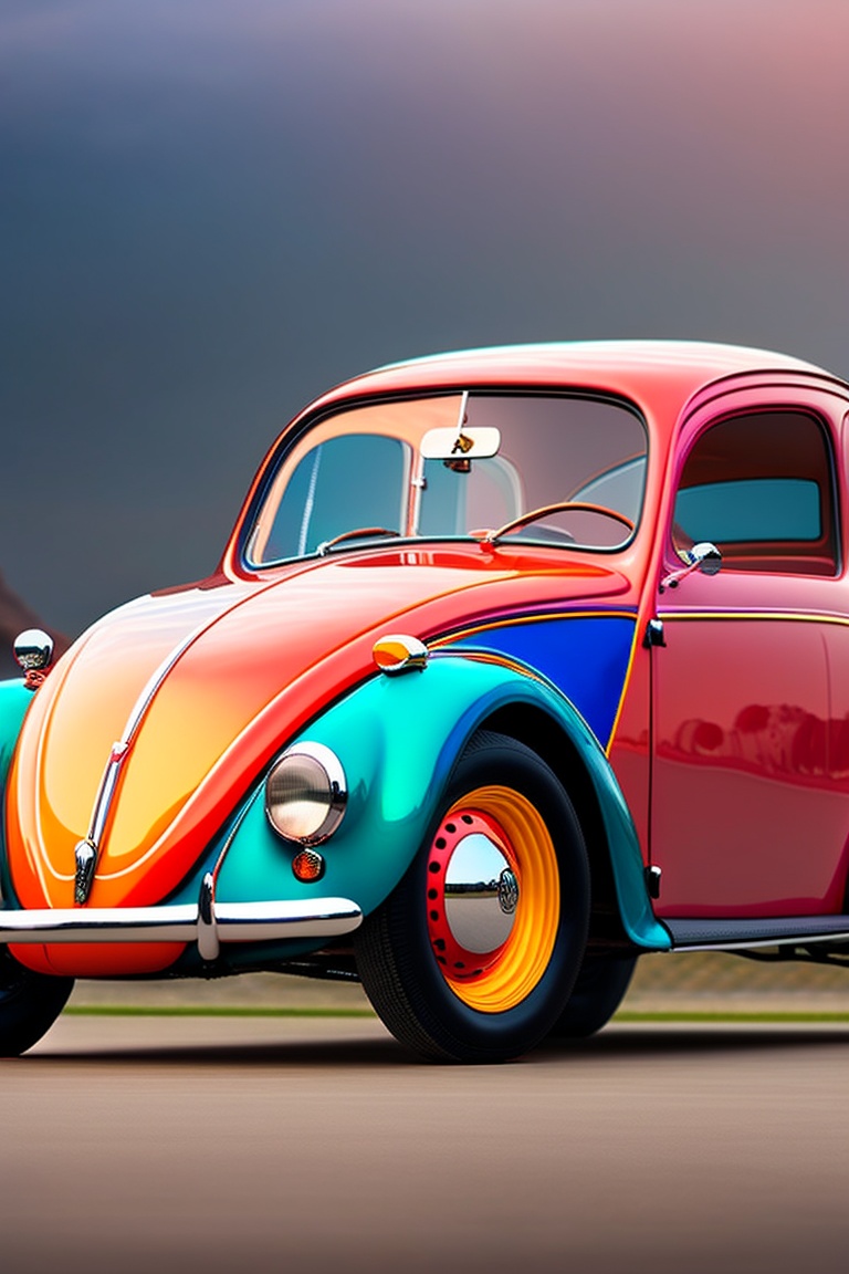 Multicolor Volkswagen Beetle