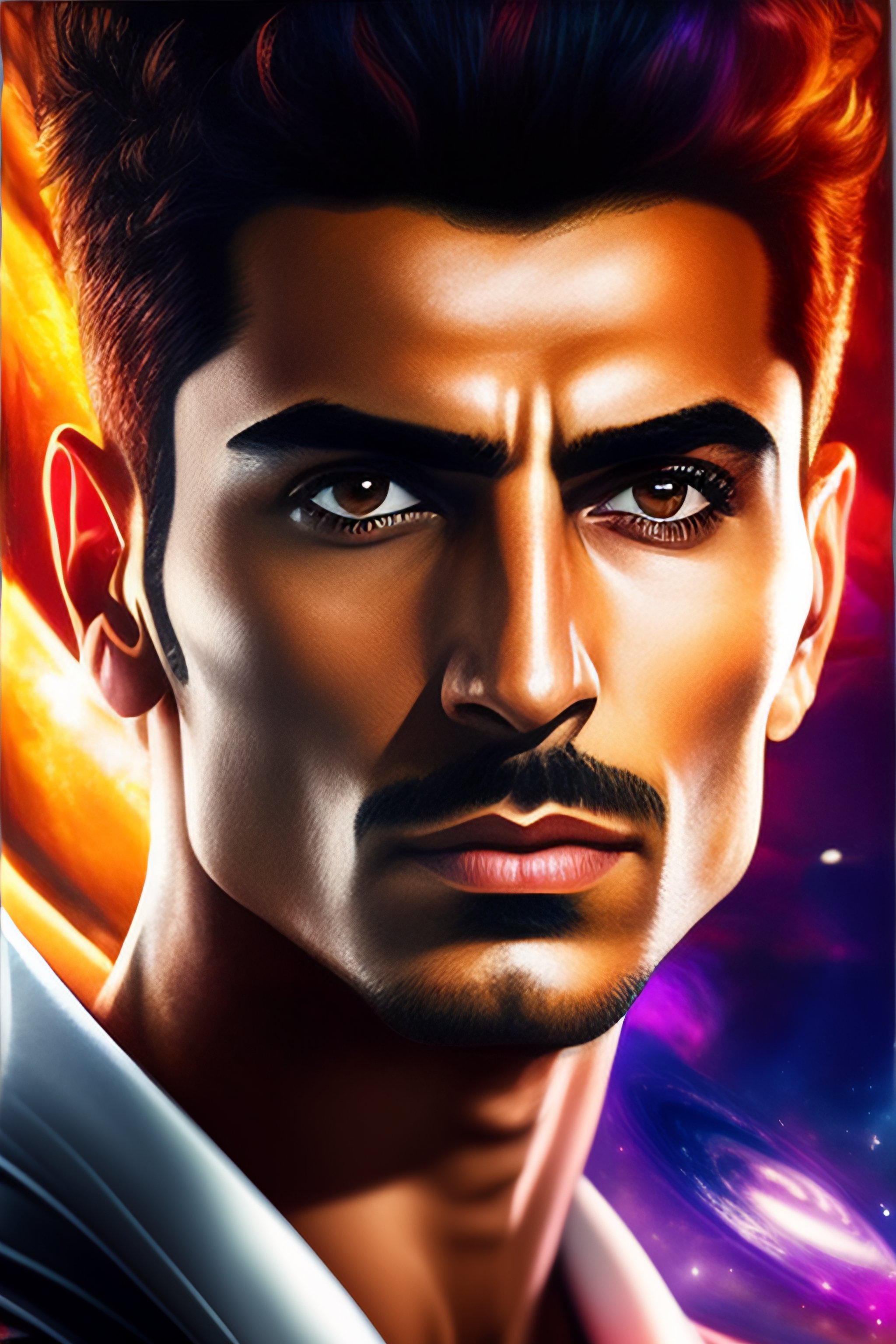 Lexica - Hyperdetailed portrait of a male, untrained turkish alien in a ...