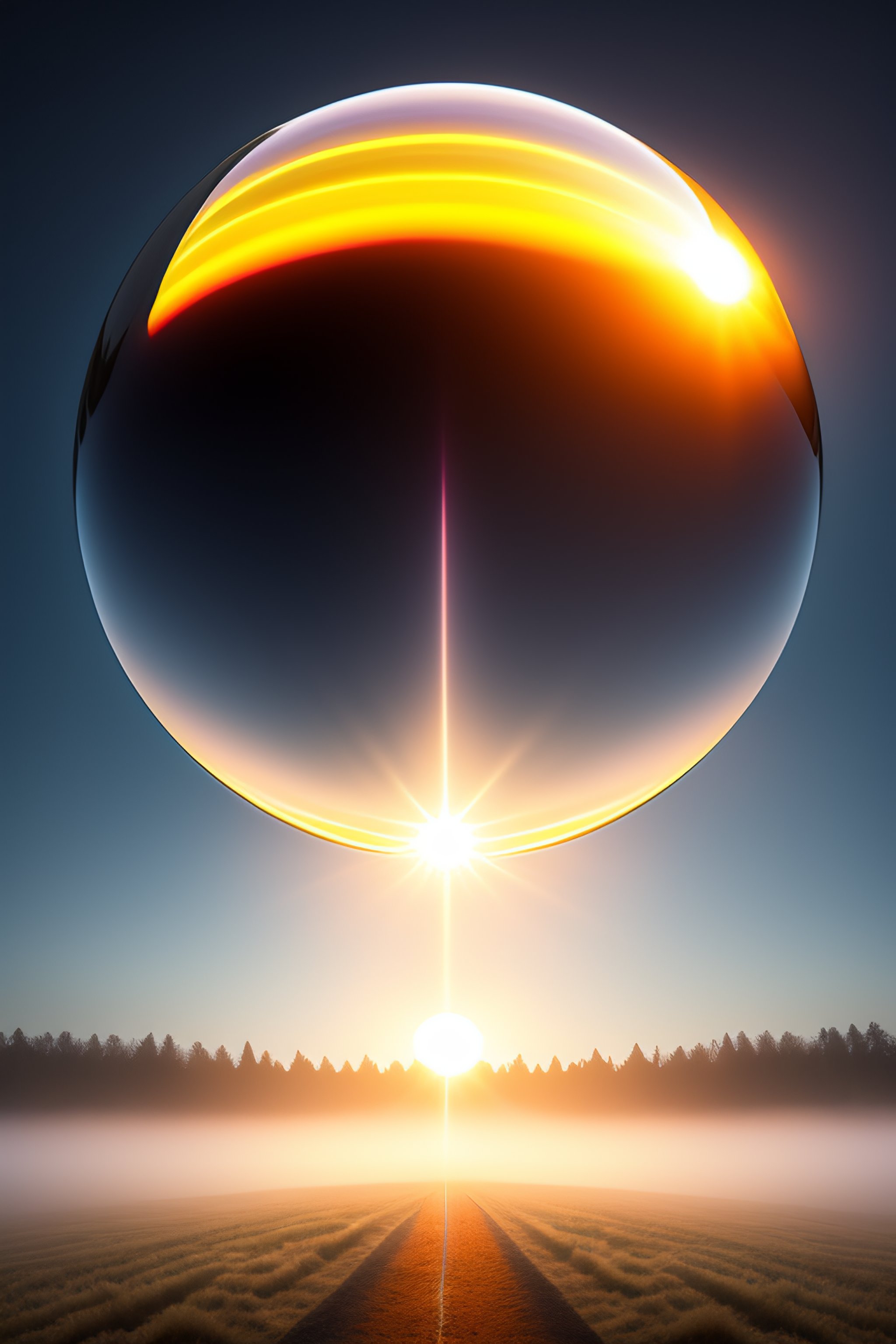 Lexica - Experience the awe-inspiring sight of an enormous sun ...