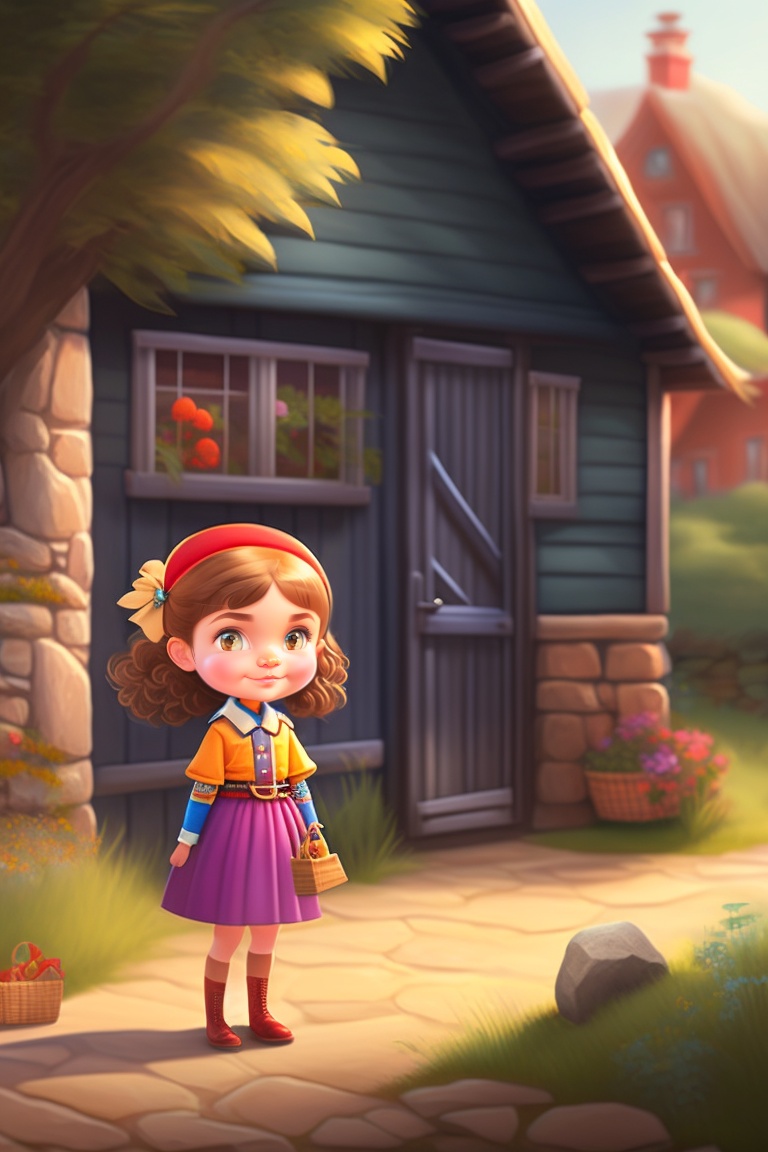 Lexica - In that village, there lived a little girl named Rima. She was ...