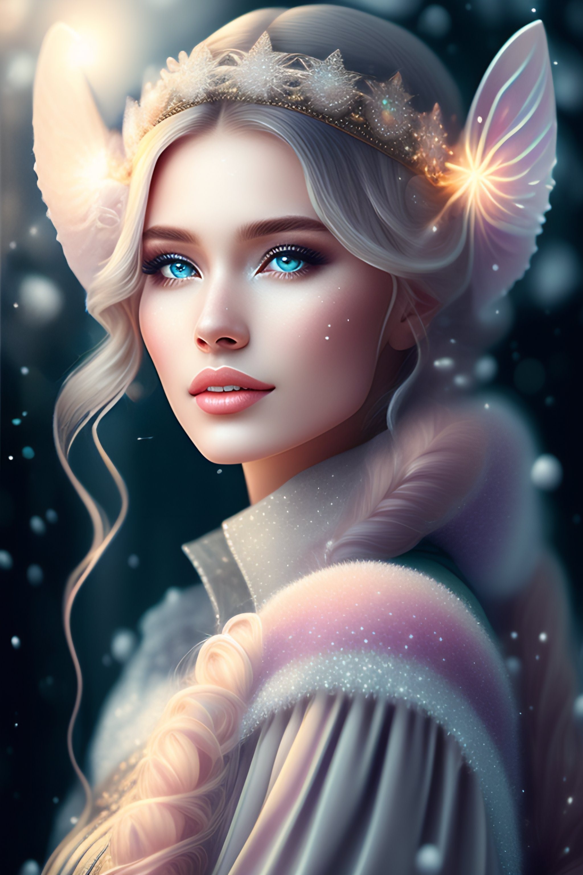 Lexica - Winter fairy beauty princess