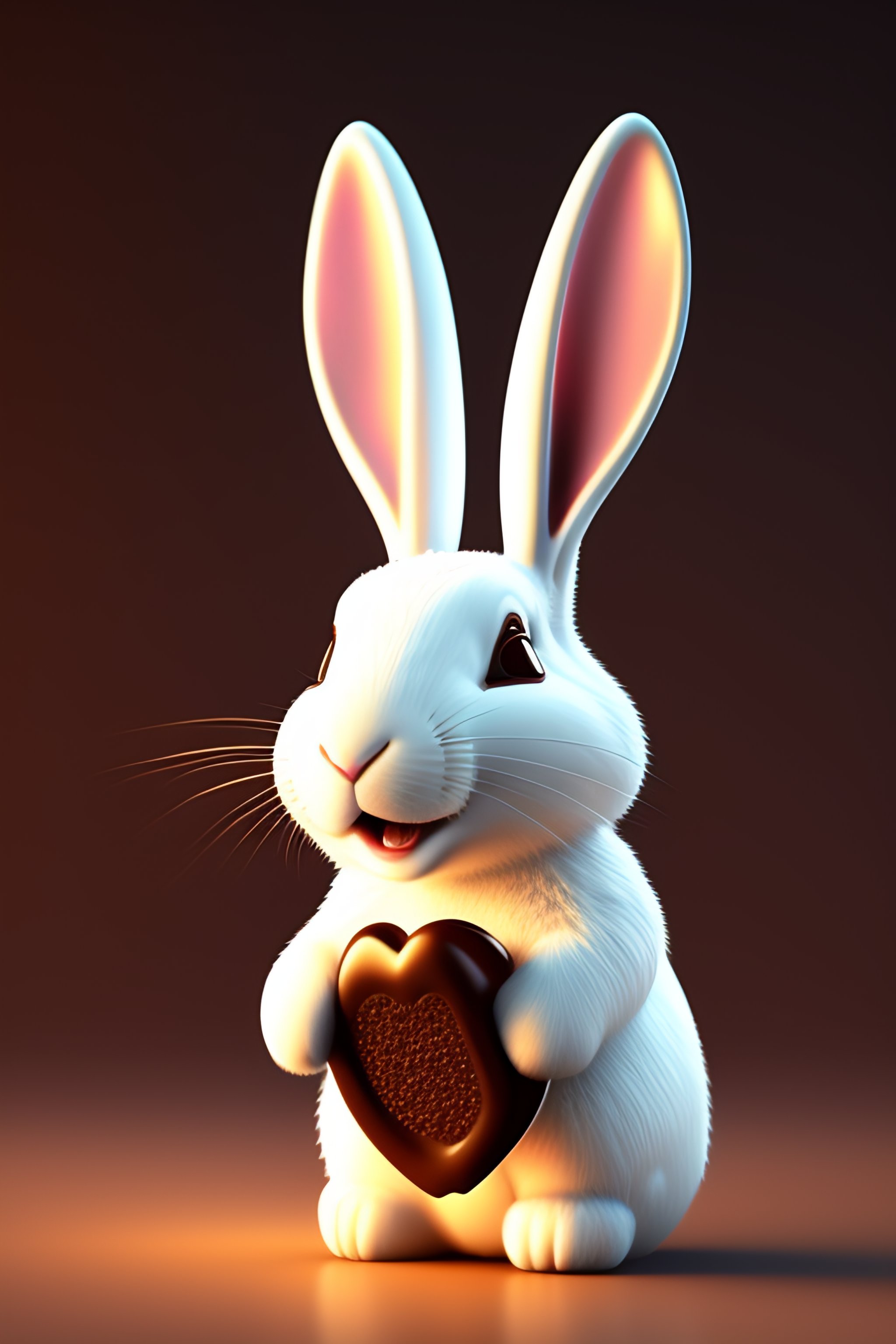 Lexica - 3d white rabbit, character, smiling, open mouth, big teeth ...