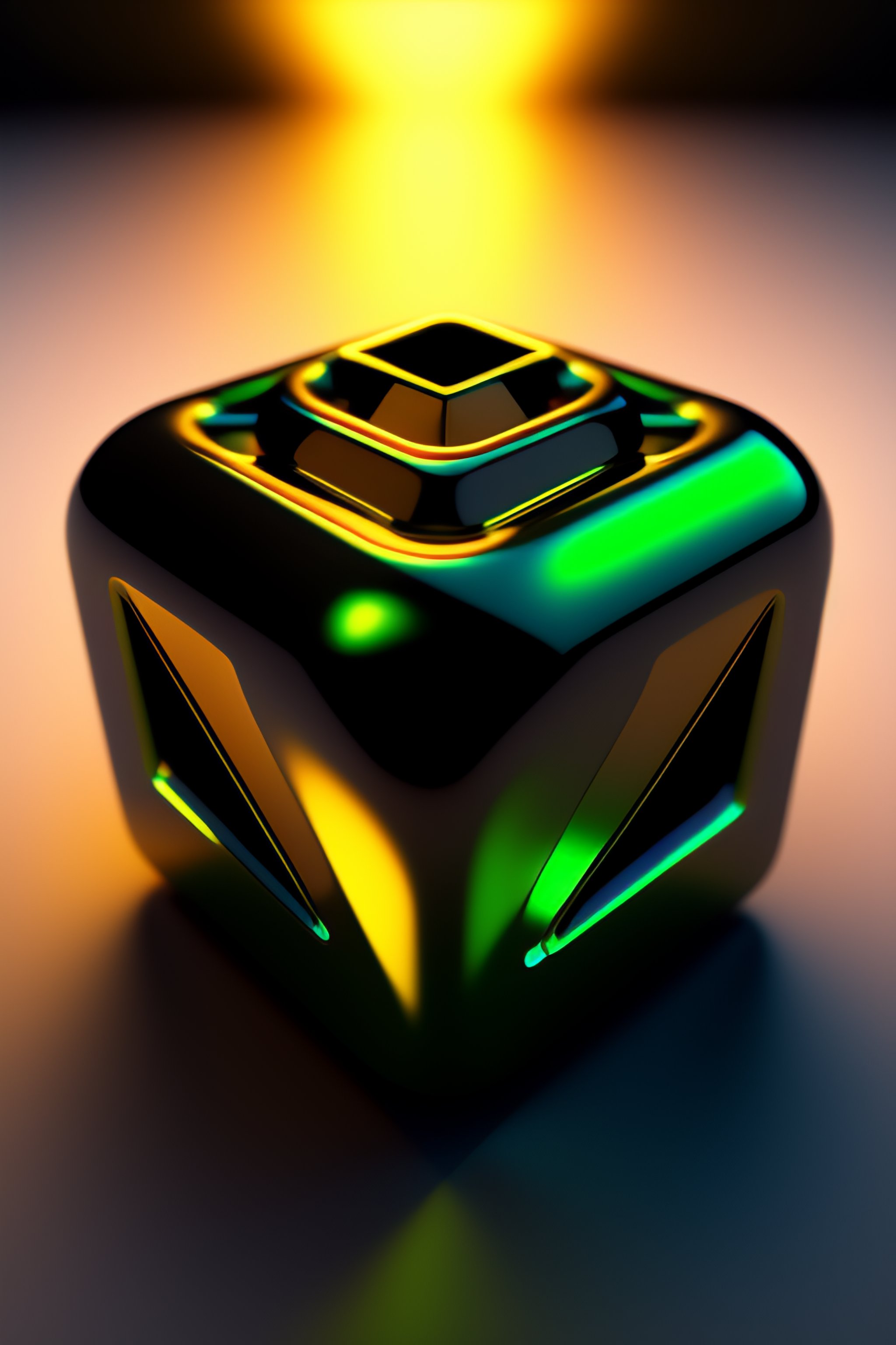 Lexica - A photorealistic render of a metallic crystalline neotribal ...