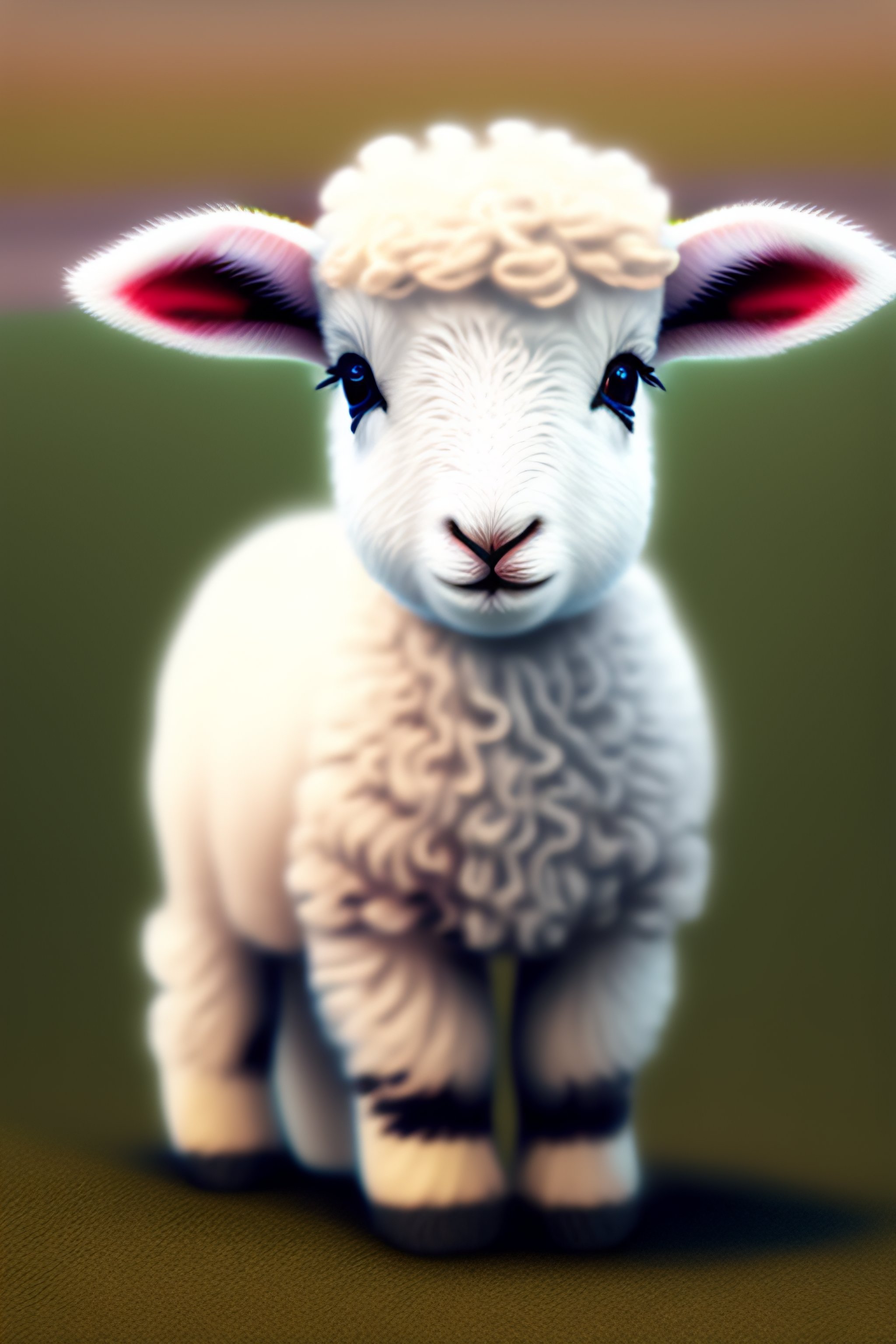 Lexica - Little cute lamb, extra cute, fluffy