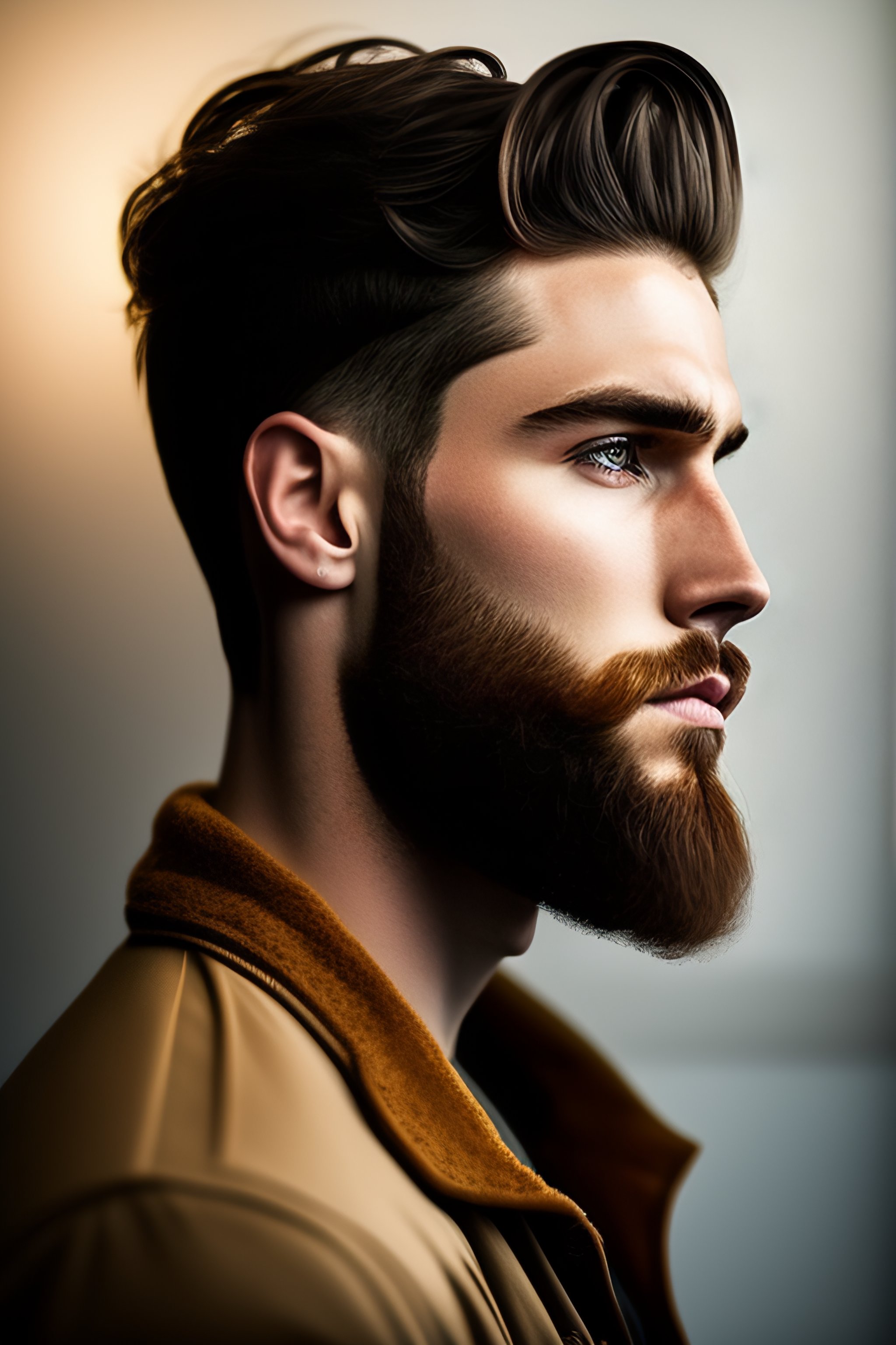 Lexica - Sad, little beard, 21-year-old, young