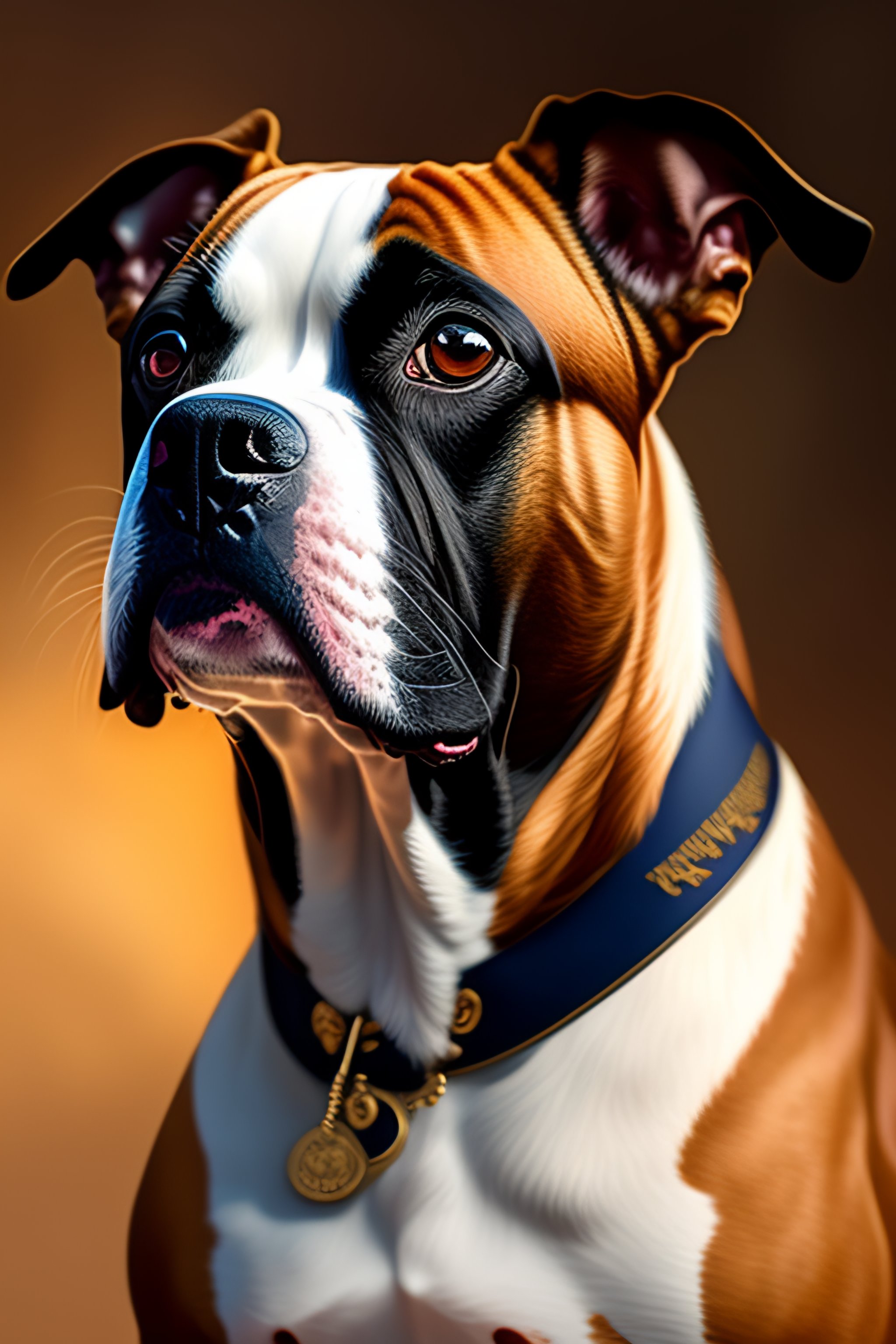 Lexica - Formal portrait of boxer dog, digital art by eugene de blaas ...