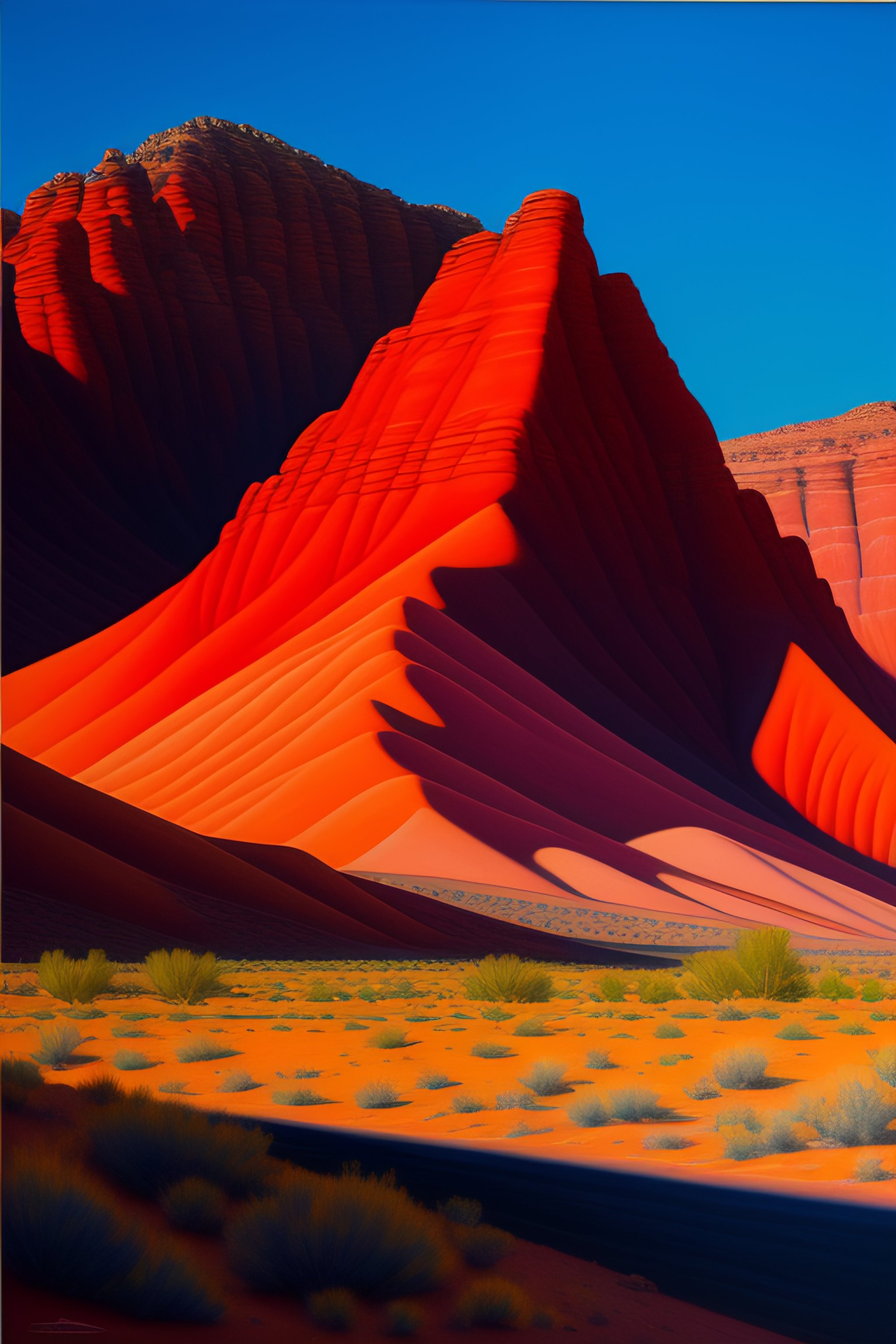 Lexica - Taos new mexico, red mountain, blood drenched, angry ...