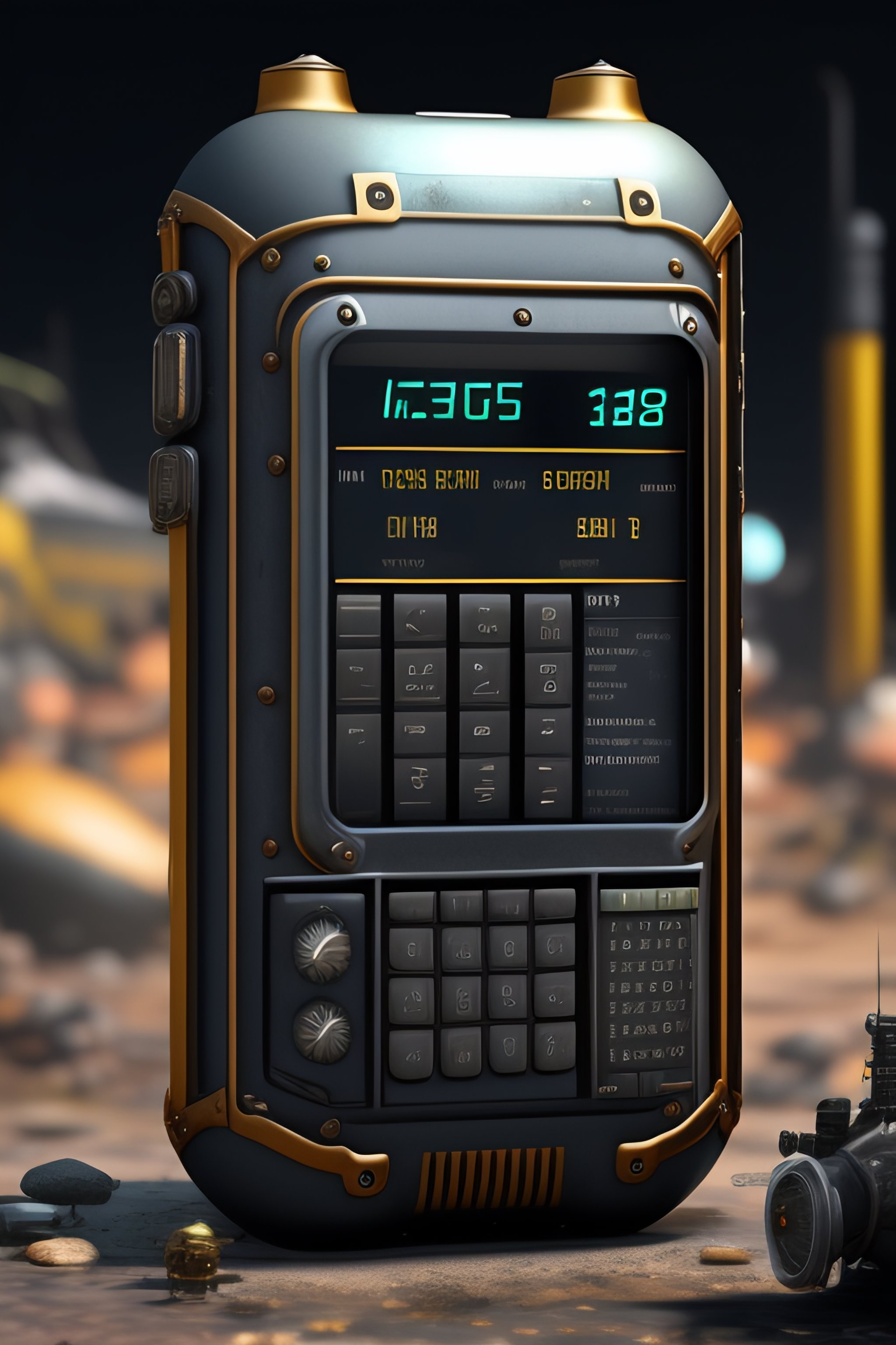 Lexica - An extremely complex Fallout 4 Mobile phone, Waste punk, gray