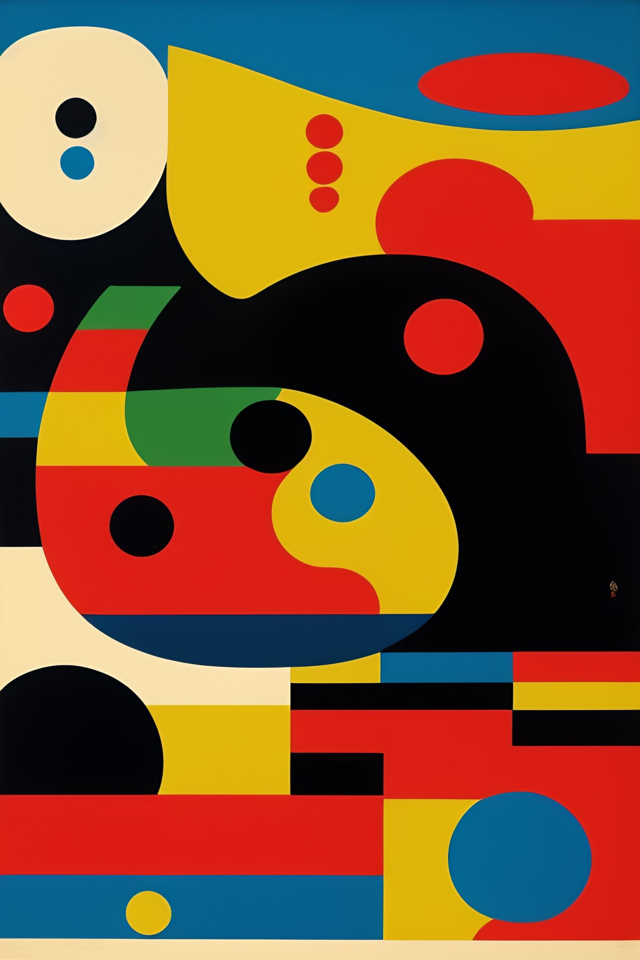 Lexica - Vintage japanese abstract poster by Joan Miro