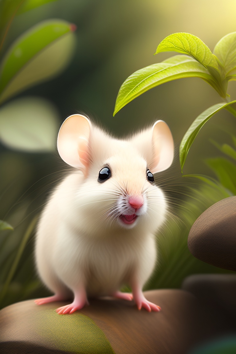 Lexica - White Molly Mouse, a curious and adventurous little mouse in a ...