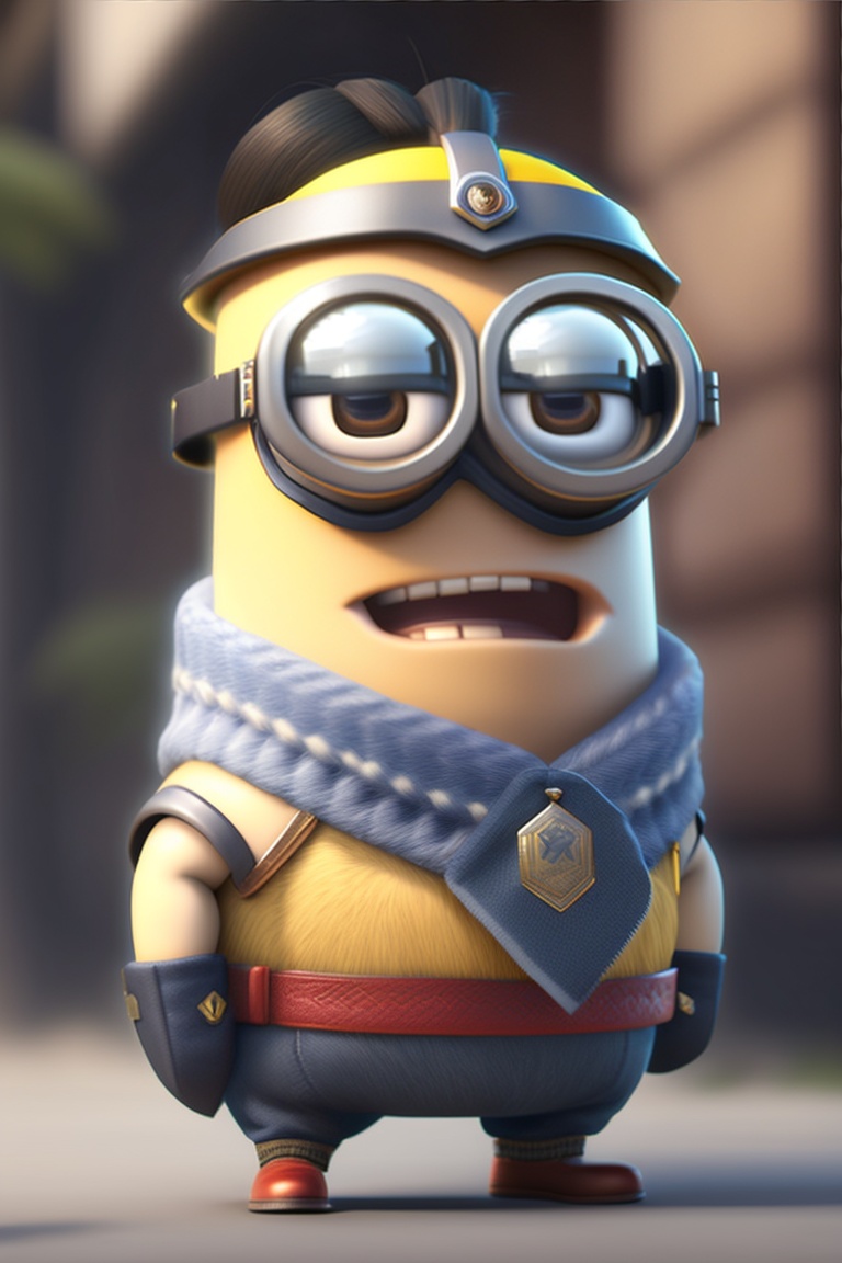 Lexica - A Minion, A realistic image of a cute, unreal engine, 4k