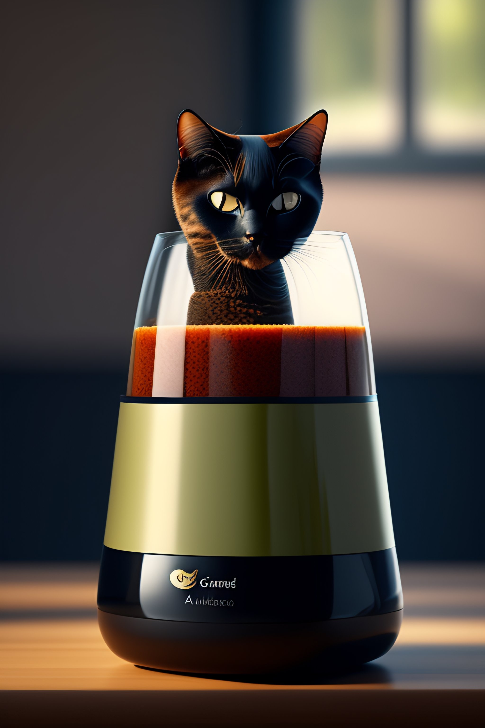 Lexica - A cat in a blender