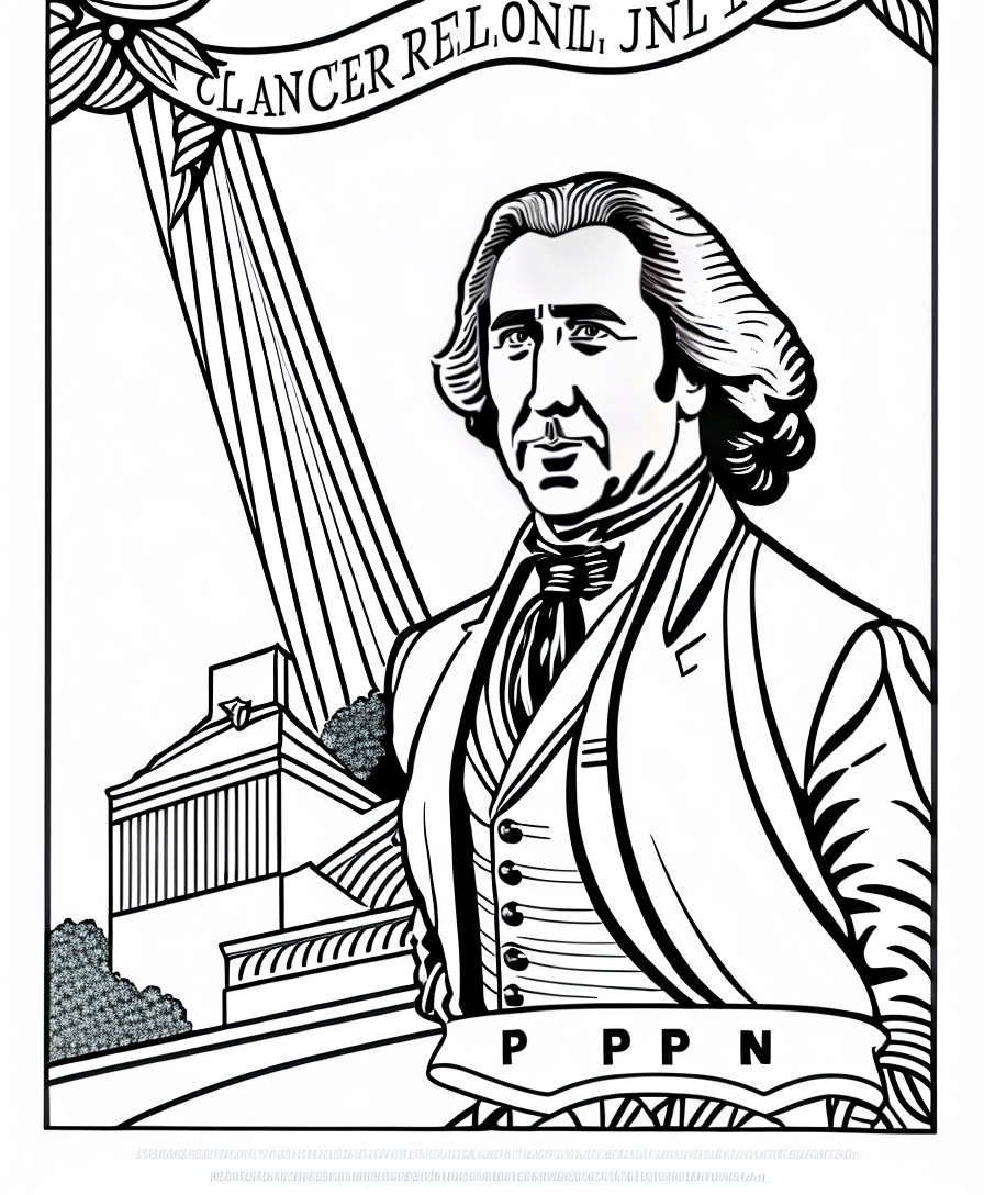 Lexica - Coloring book page in black and white of the actor Nicolas ...