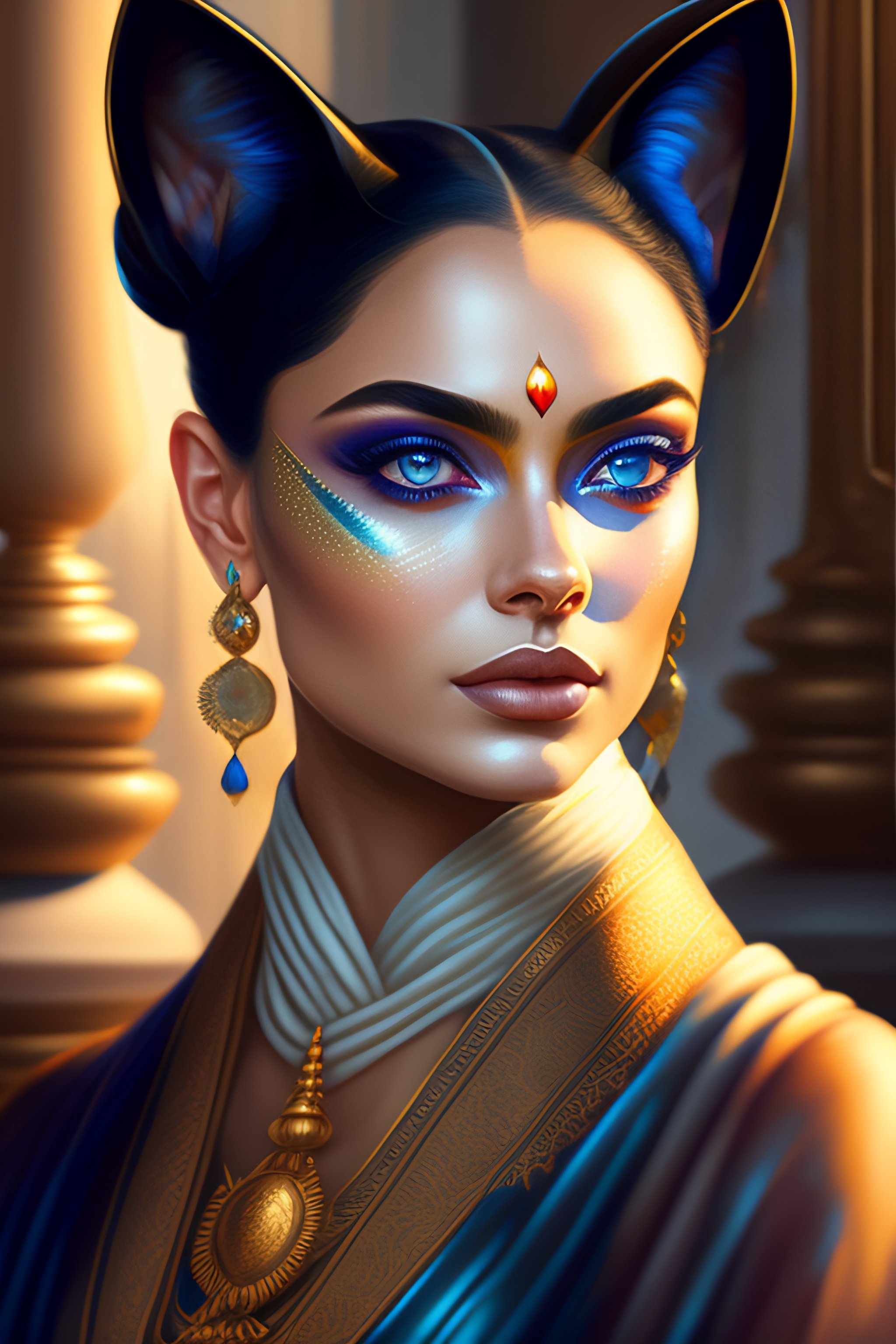 Lexica - Antropomorphic arcane, majestic portrait Siamese cat, arcane ...