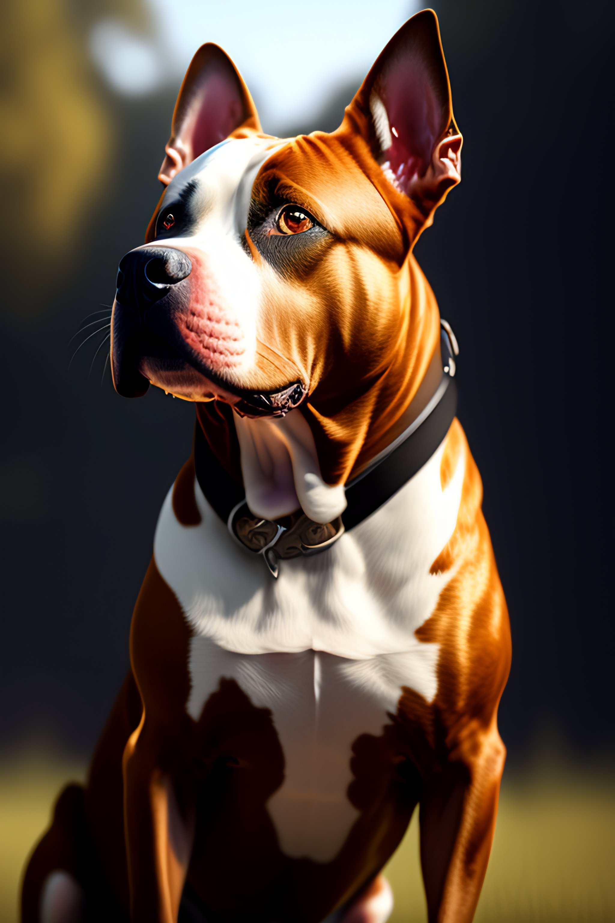 Lexica - A Pitbull dog warrior, RPG Reference, Oil Painting, Trending ...