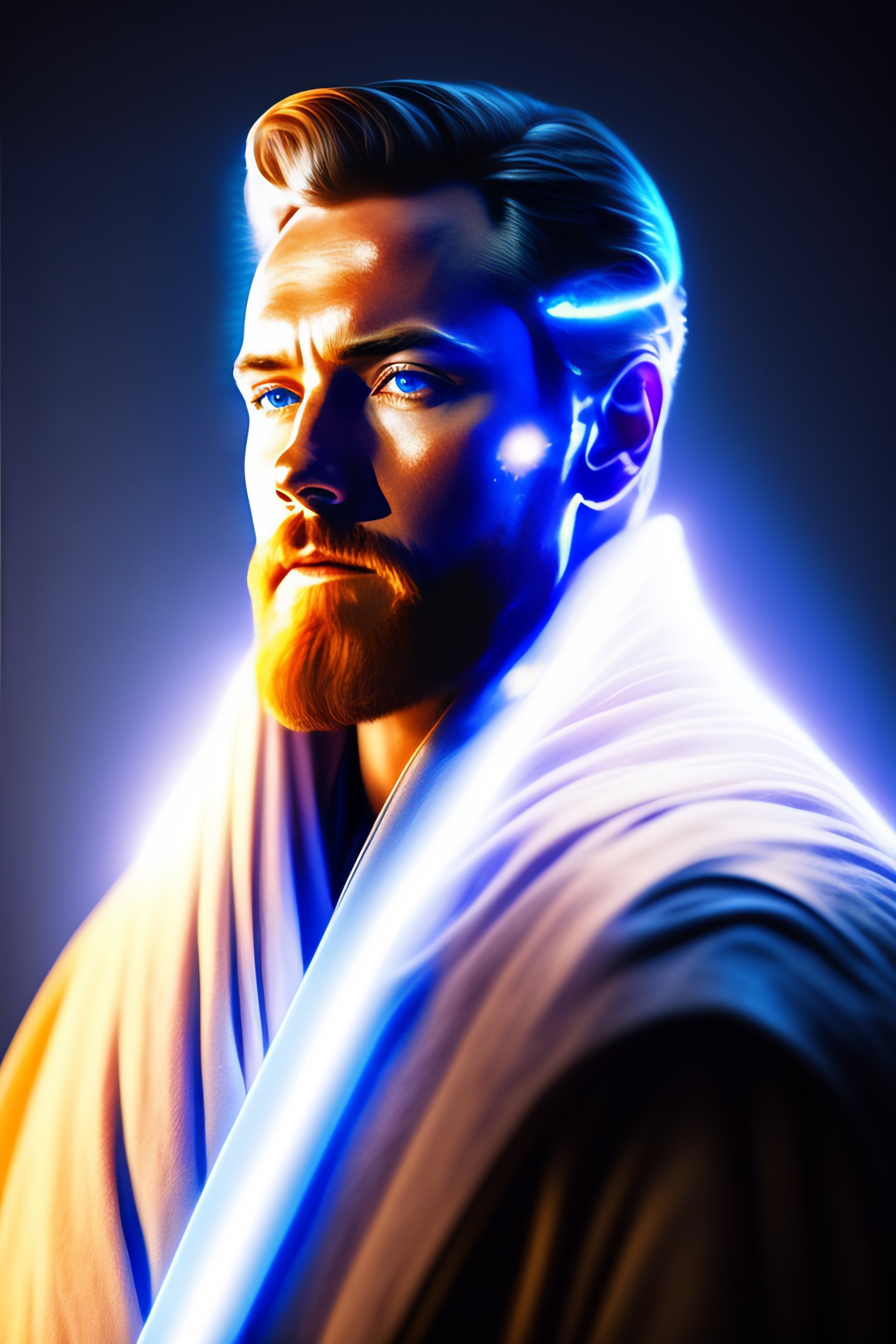 Lexica - A portrait of the ghost of obi - wan, as a digital photograph ...