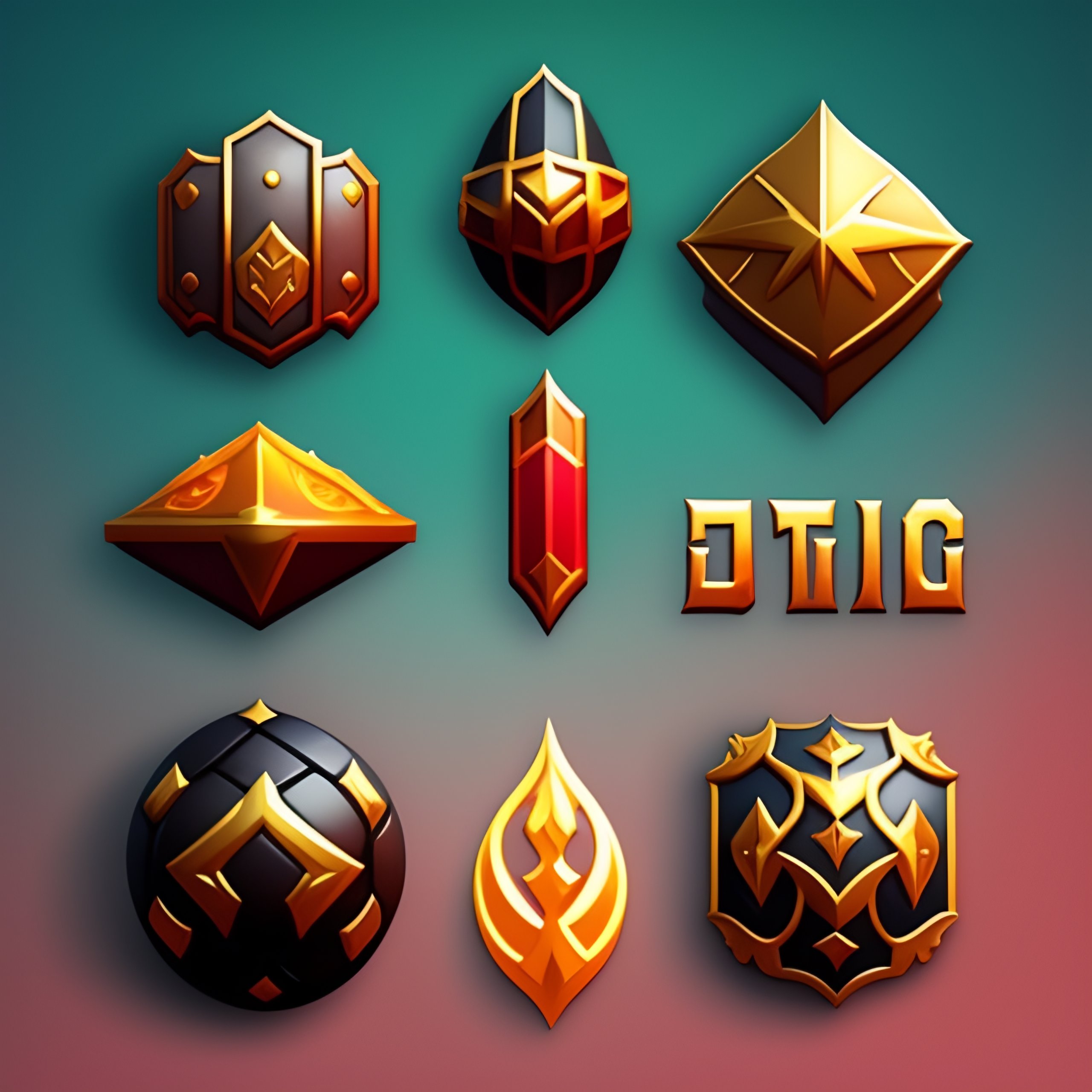 Lexica - Stylized RPG game icons warrior