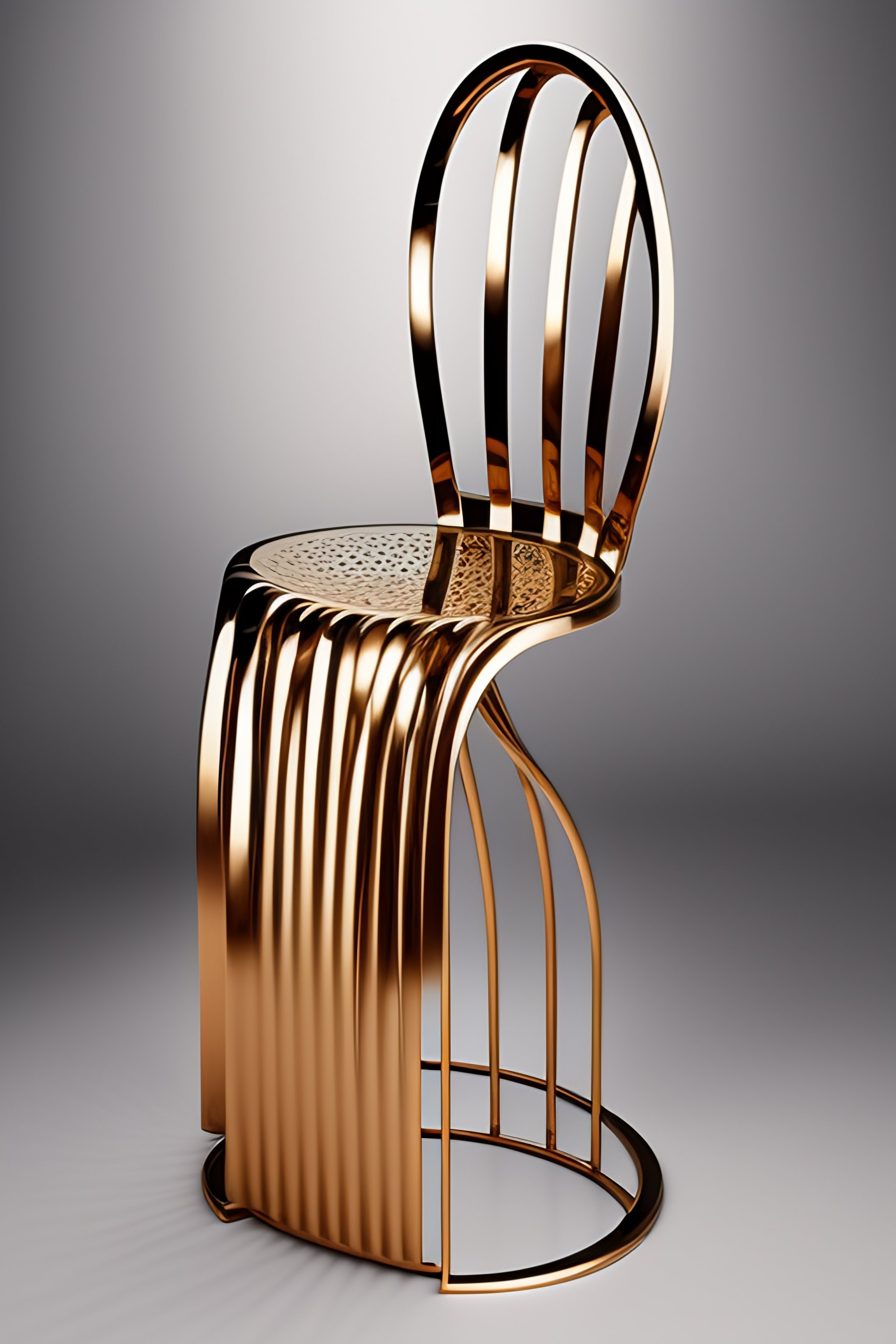 Lexica - Jeff Koons style black metal chair