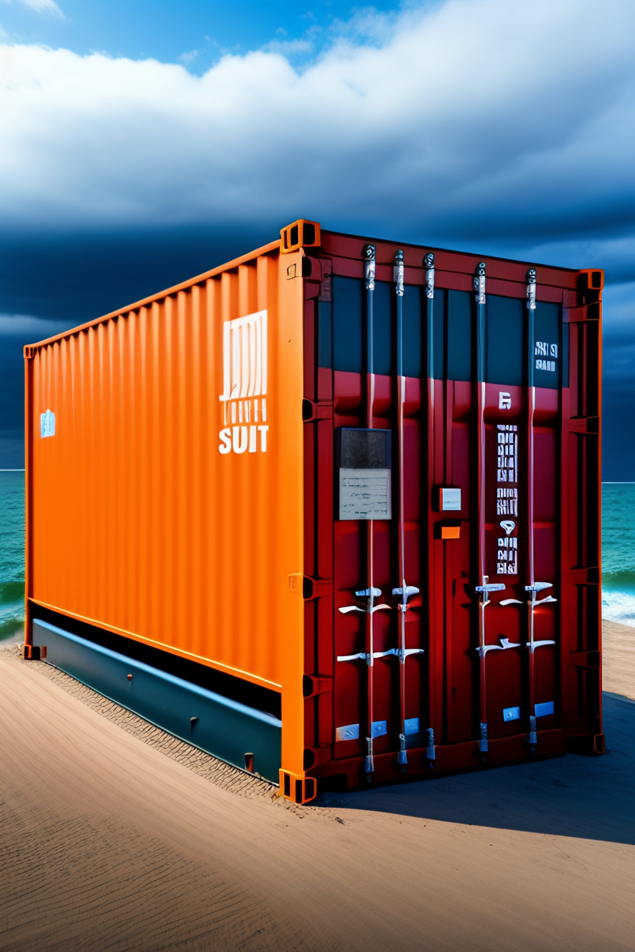 Lexica - Shipping container with text "container-deshevo" delivery by ...