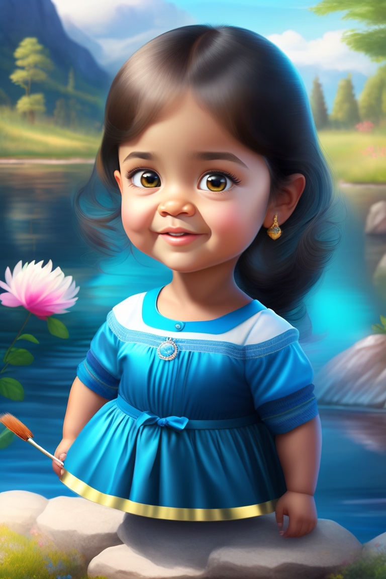 Lexica - Little Maya's face lighting up with excitement and awe as she ...