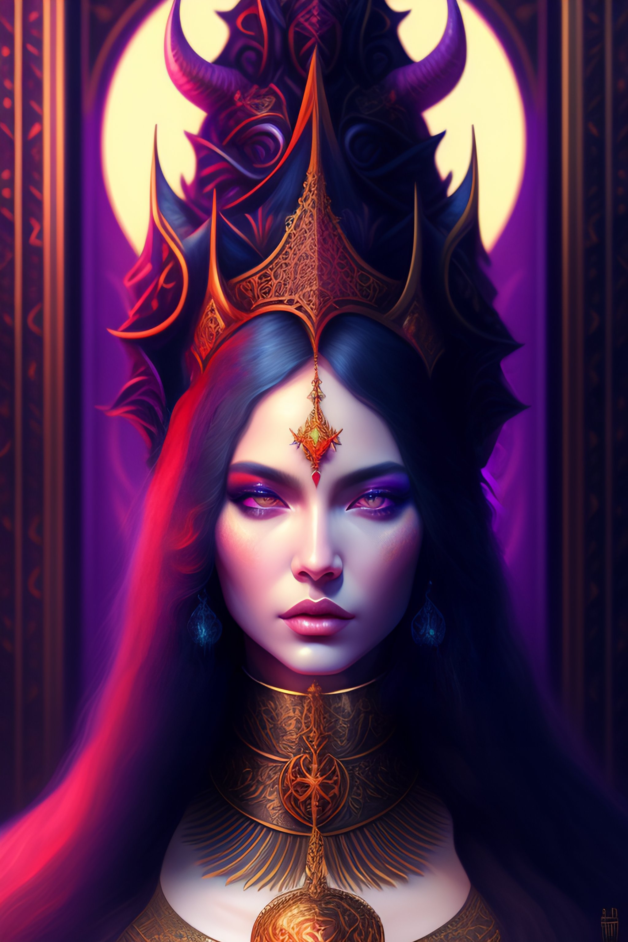 Lexica - Satanic priestess Concept art portrait by Casey Weldon, Olga ...