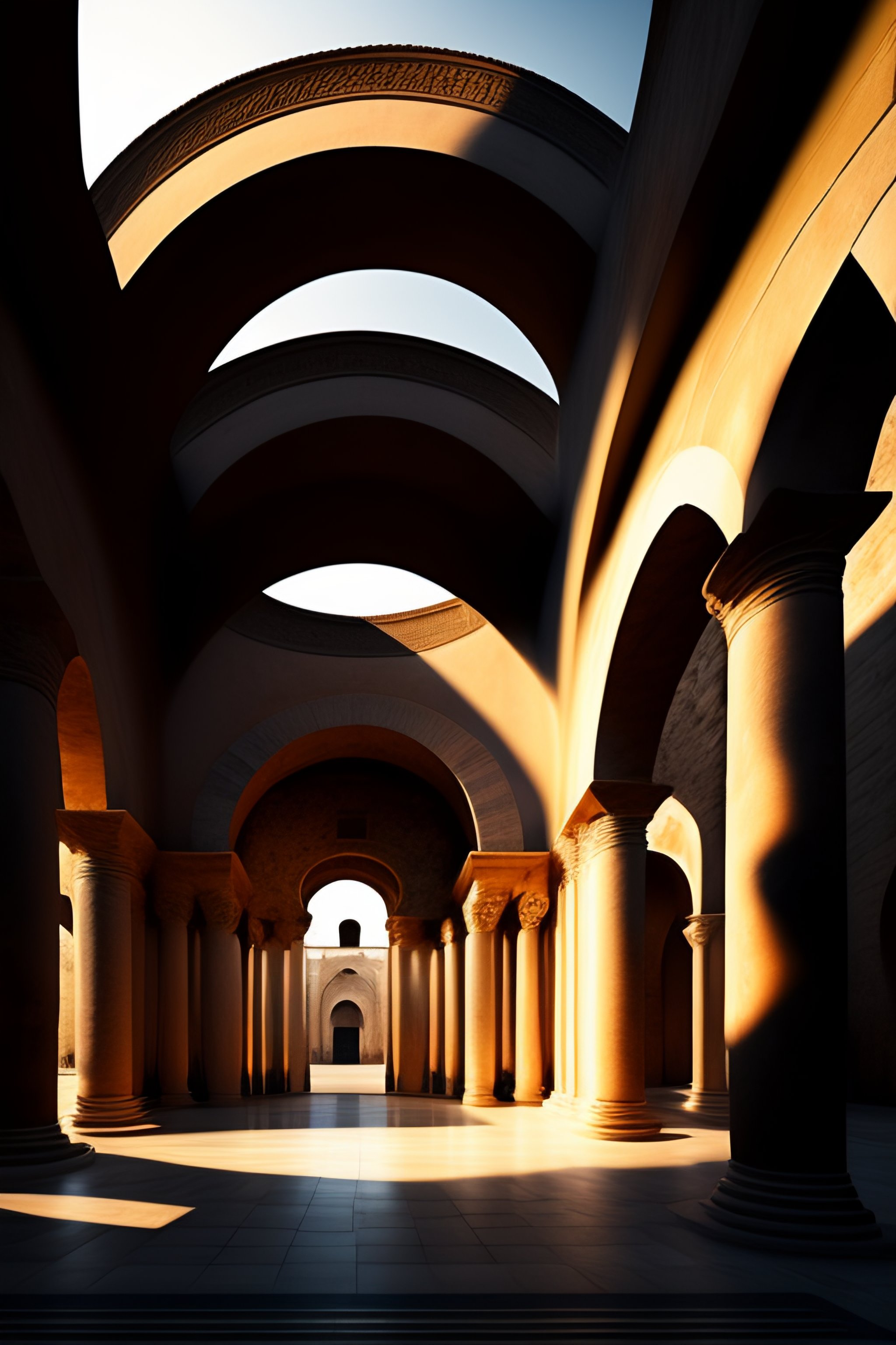 Lexica - Circular temple with horseshoe arches style mosque of cordoba ...