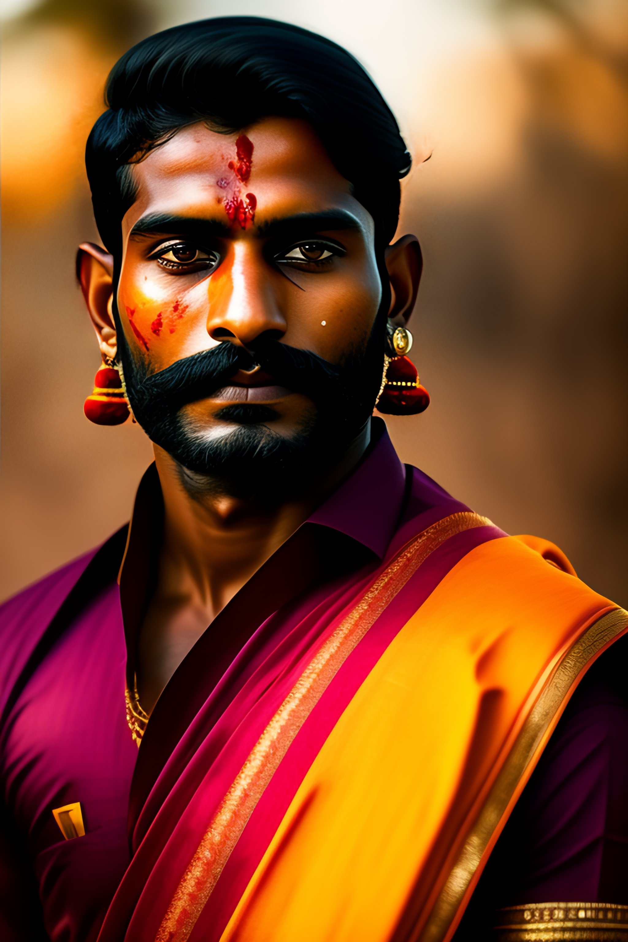 Lexica - Portrait of modern next generation south indian mercenary in ...