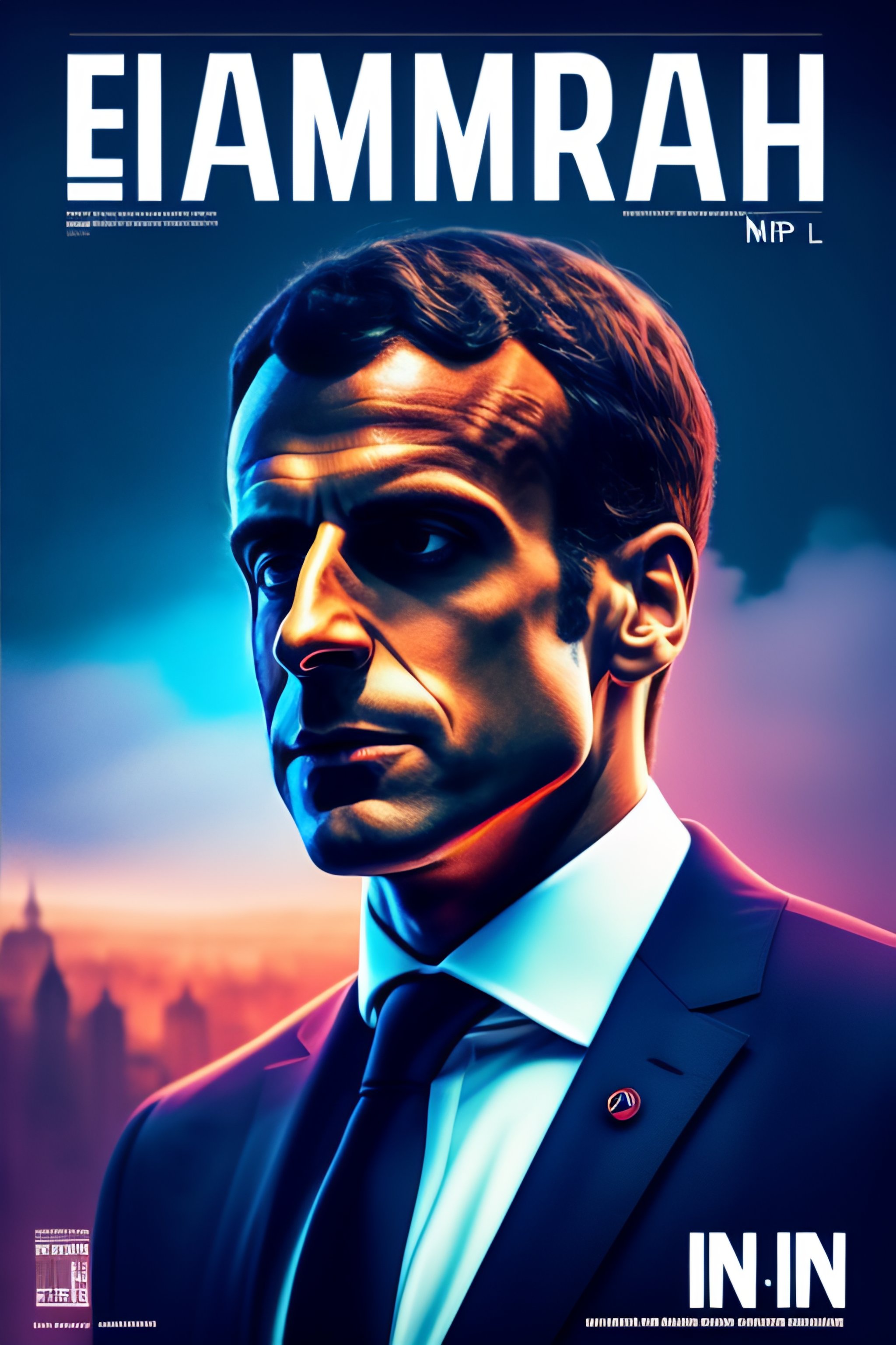 Lexica - Emmanuel Macron as PNL group member, rap, music, album cover