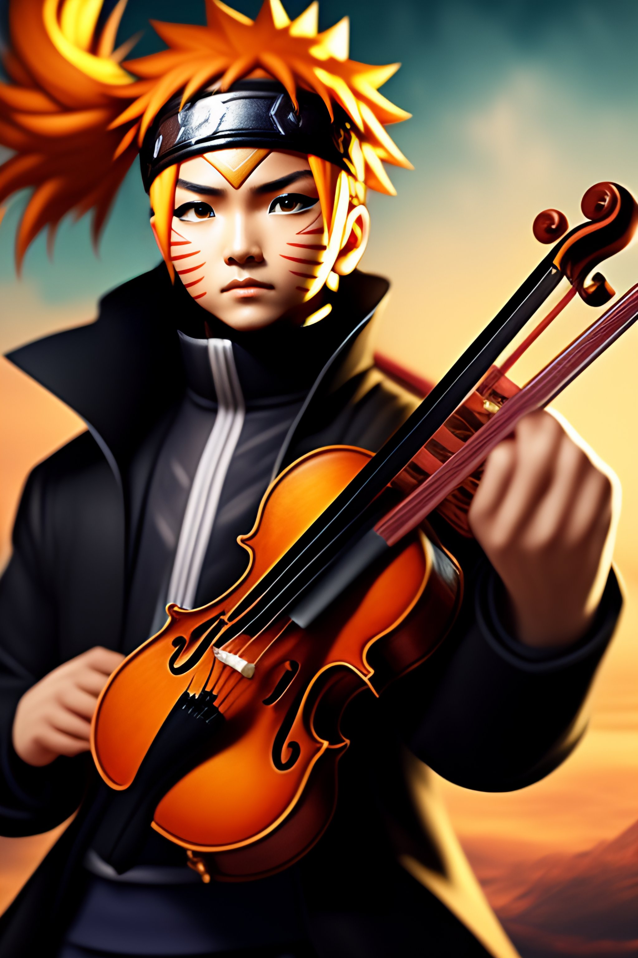 Lexica - Naruto playing violin