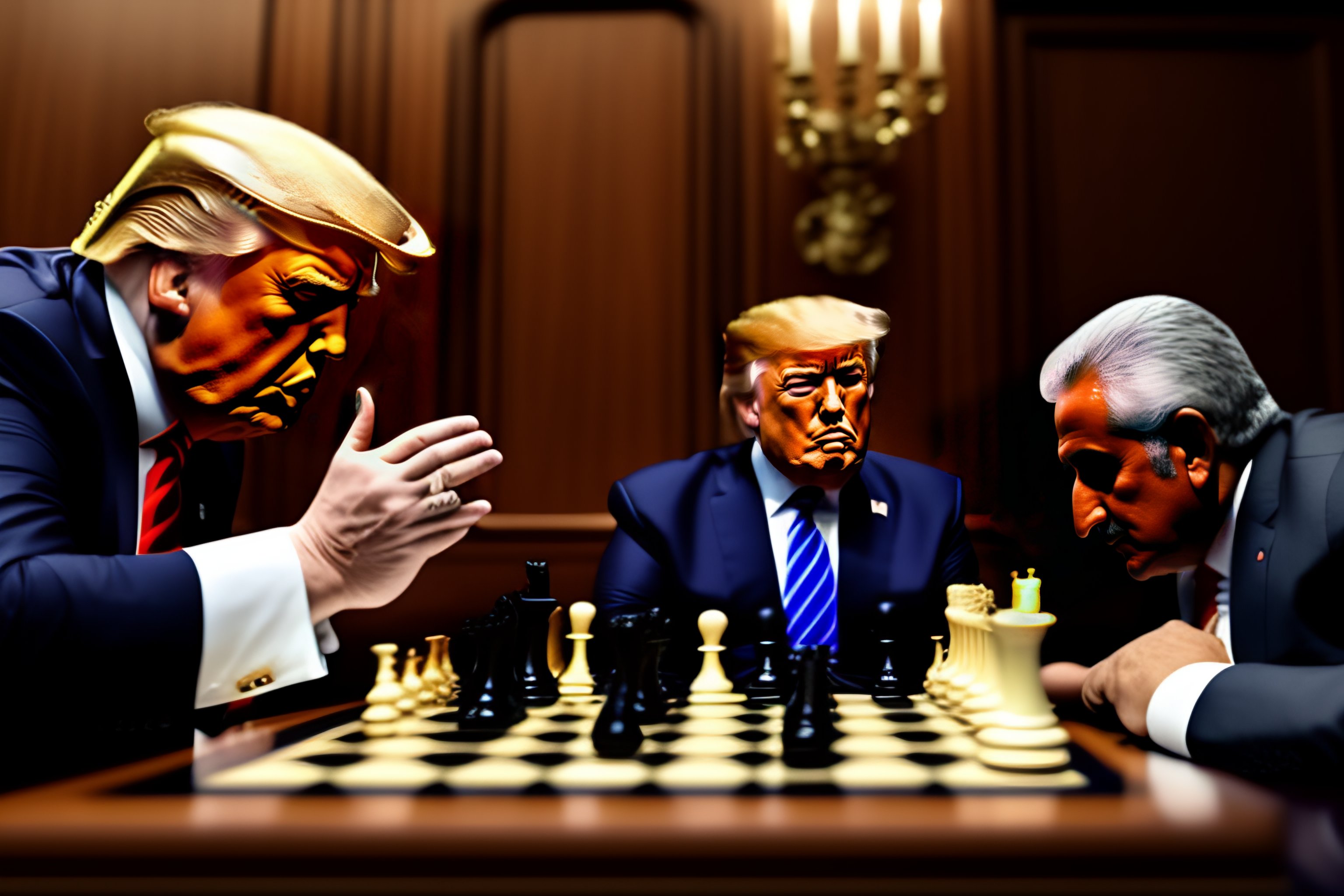 Lexica - Qasem soleimani and Trump are playing Chess