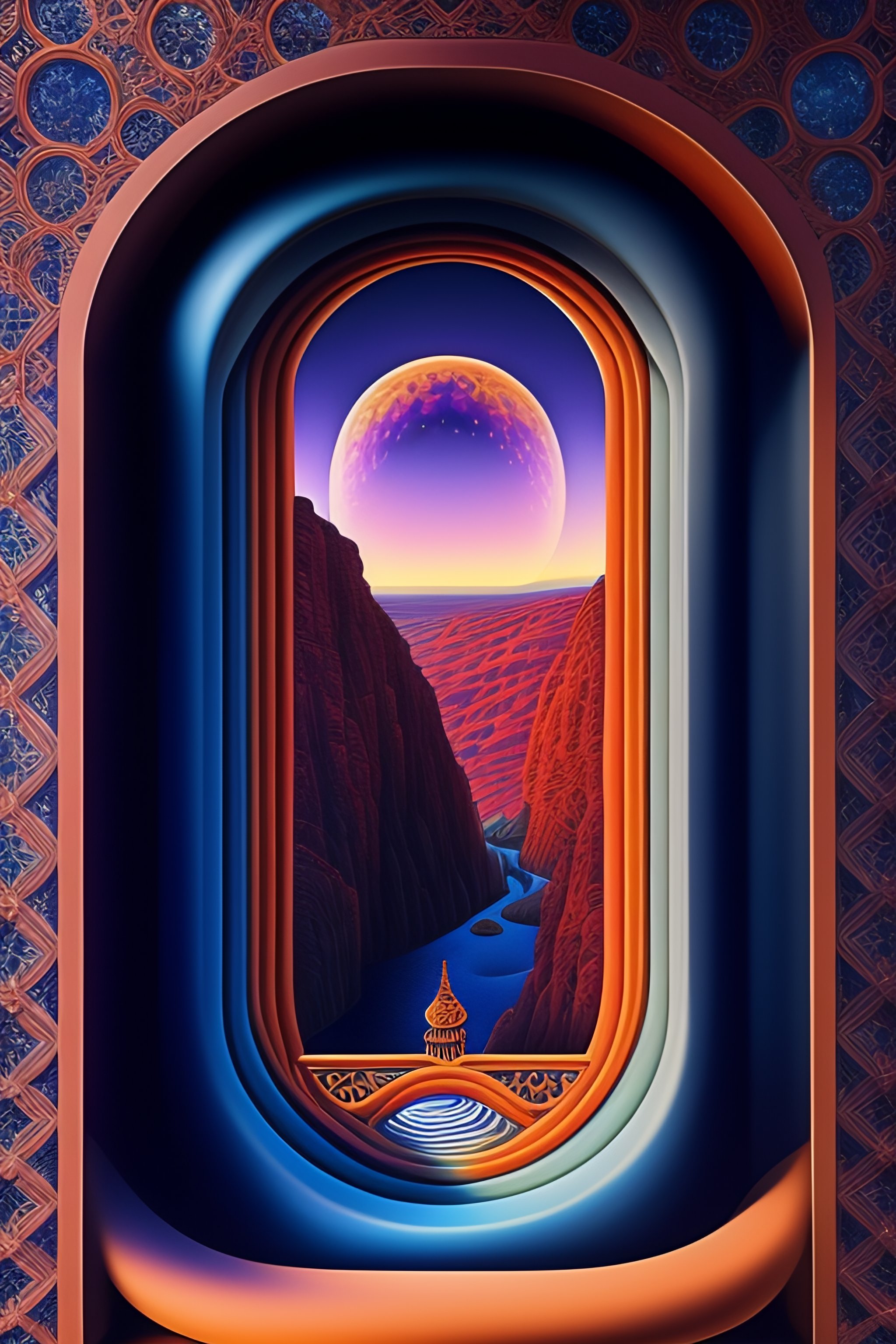 Lexica - A photo of a seeker peering into windows opening to other ...