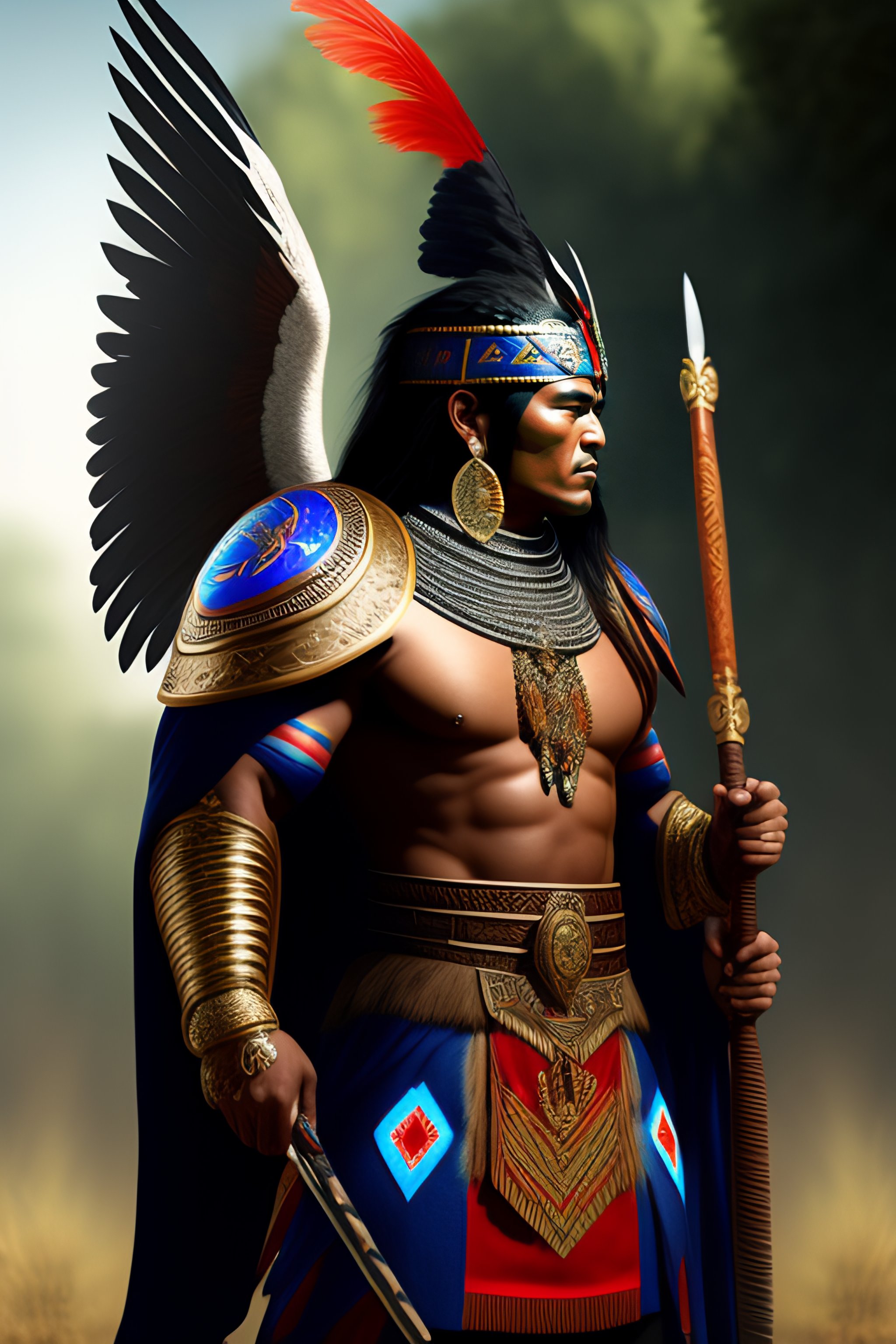 Lexica - Eagle Warrior, anime, Aztec, Mexica, male, Armor, age 26 ...