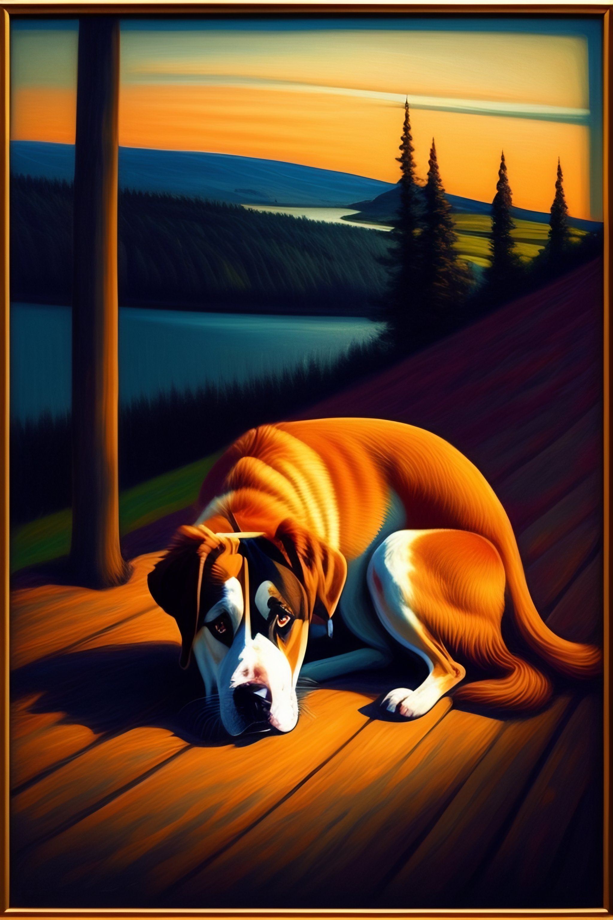 Lexica - Crying dog Edward munch