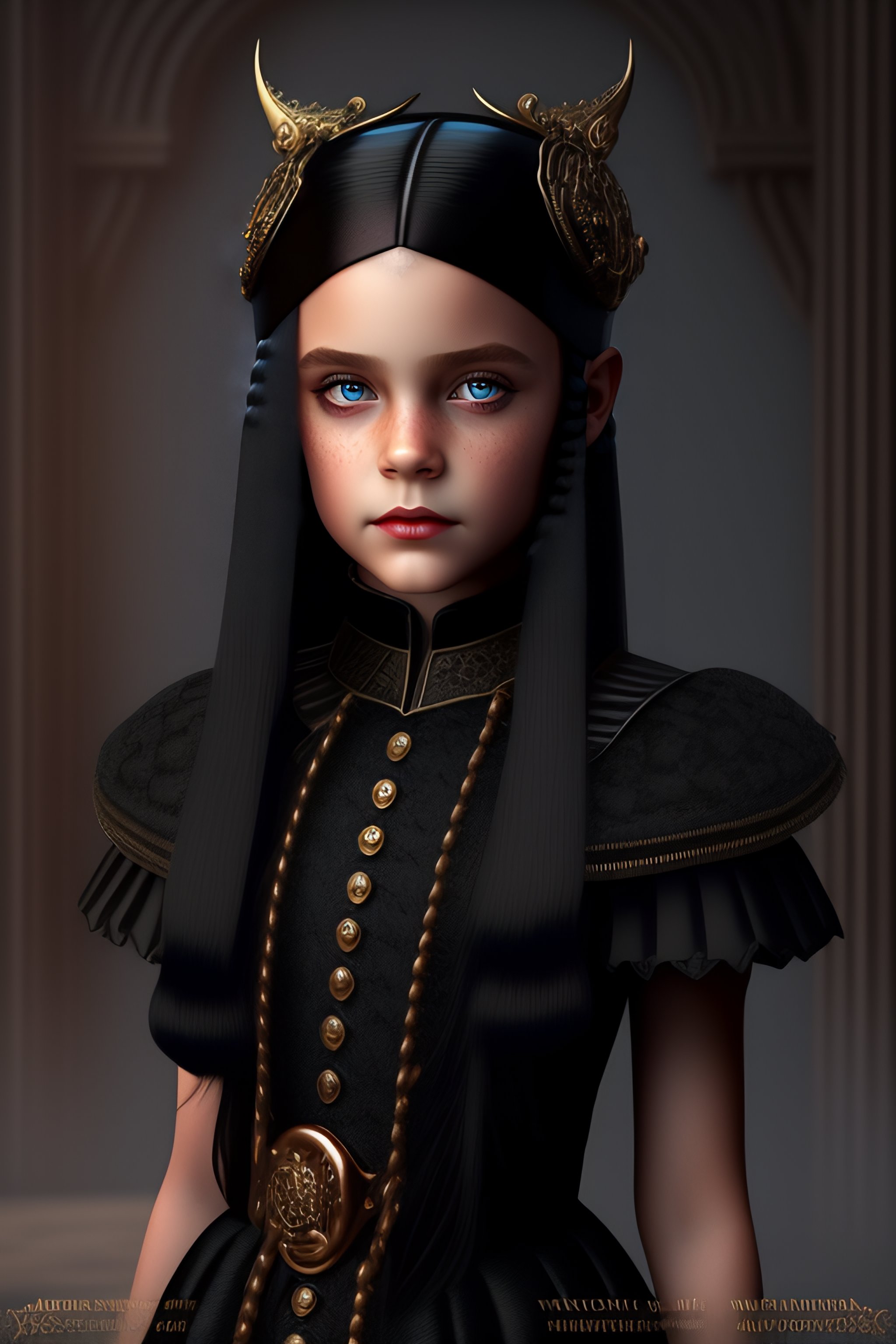 Lexica - Young stunning Wednesday Addams evil expression wearing ...