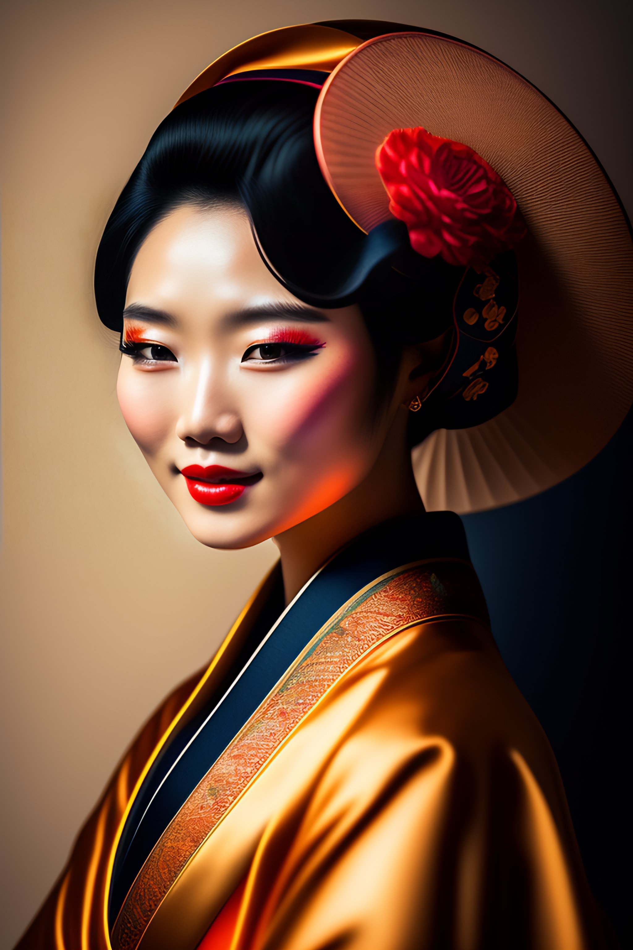 Lexica - Portrait of a stunningly beautiful, young, japanese geisha ...