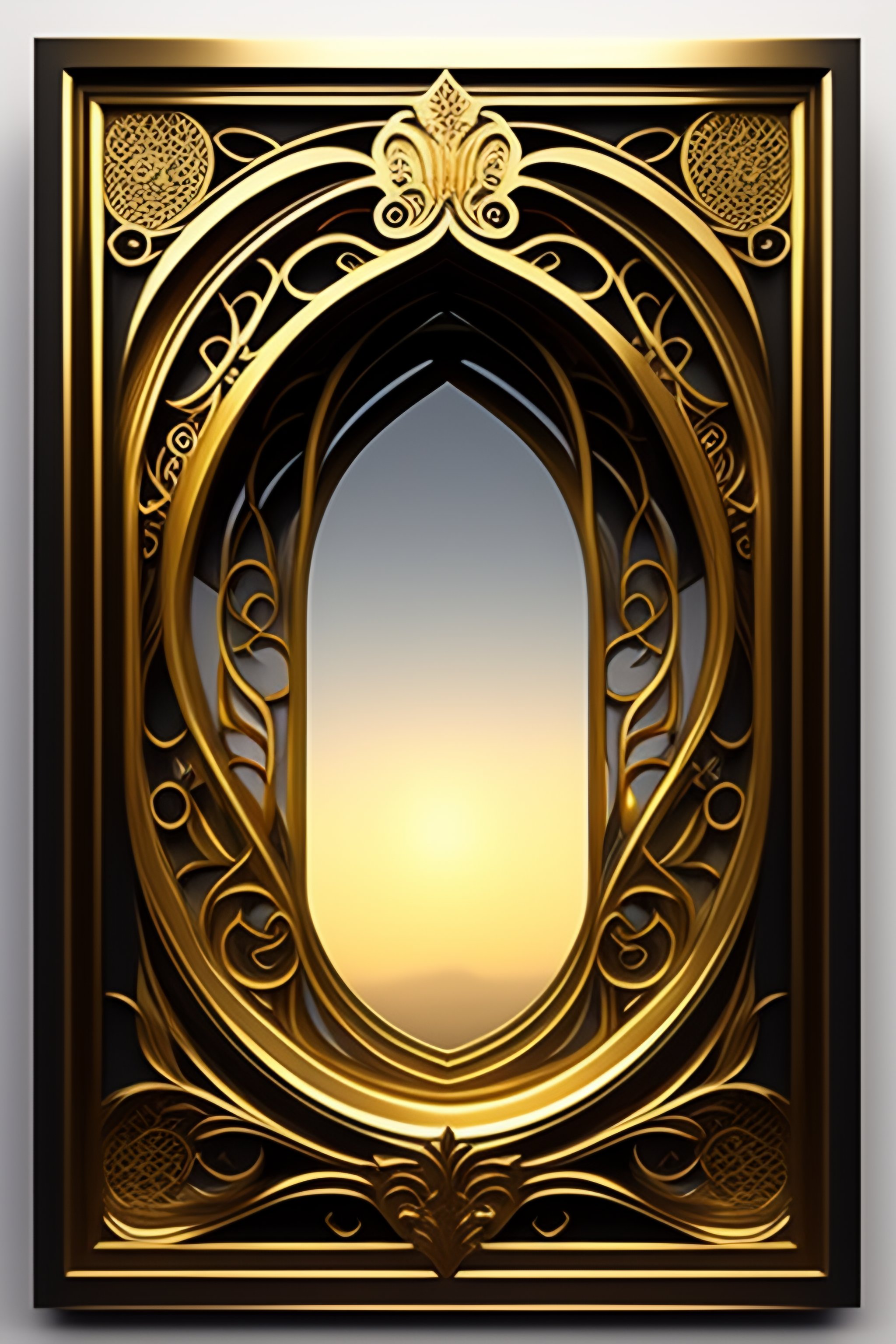 Lexica - A intricate art nouveau frame, golden entertwined edges art, matte, sharp focus,