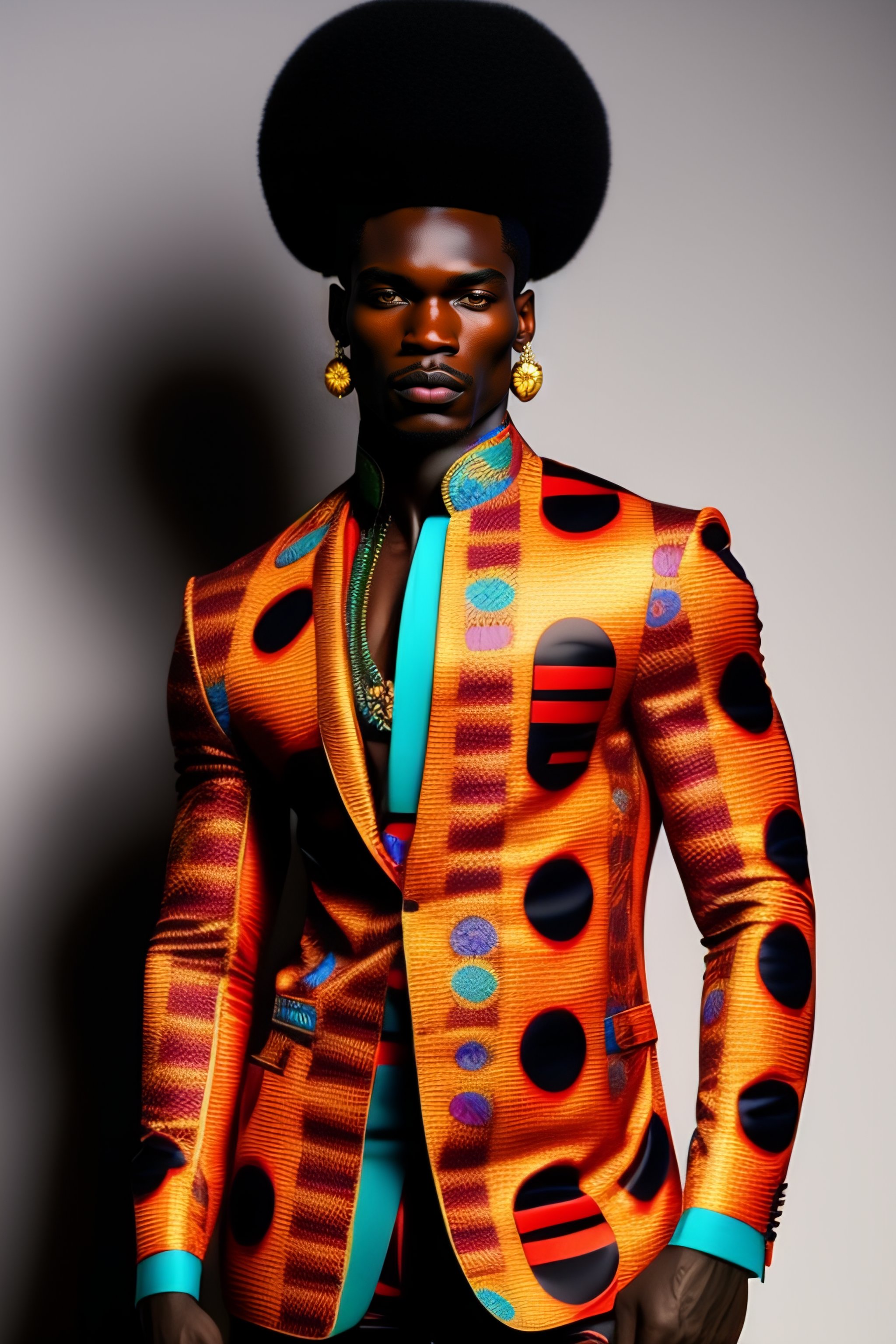 Lexica - Afro dandy, athletic shape, neither man nor monkey, 80's style ...