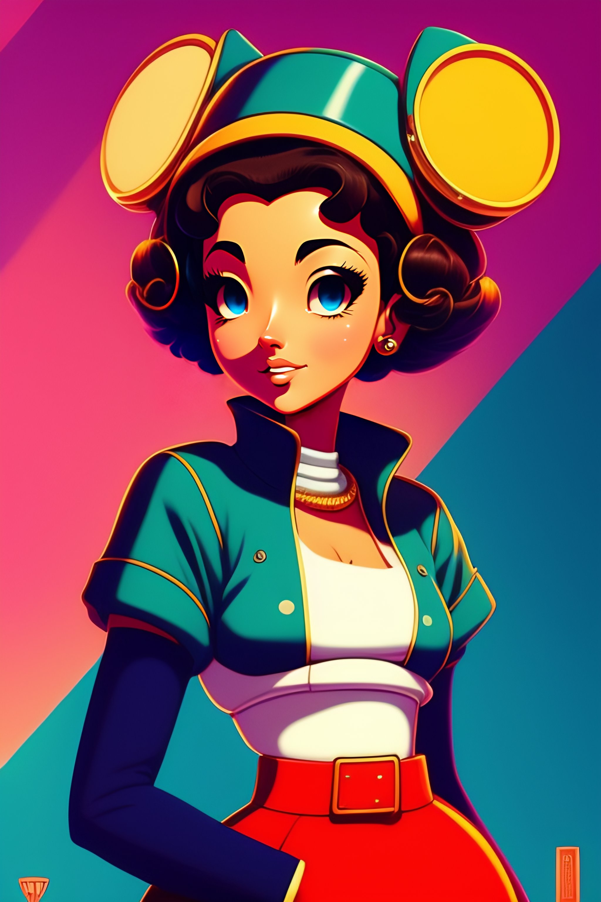 Lexica - 50s cartoon style photo of anthromorphic mouse, style of ...