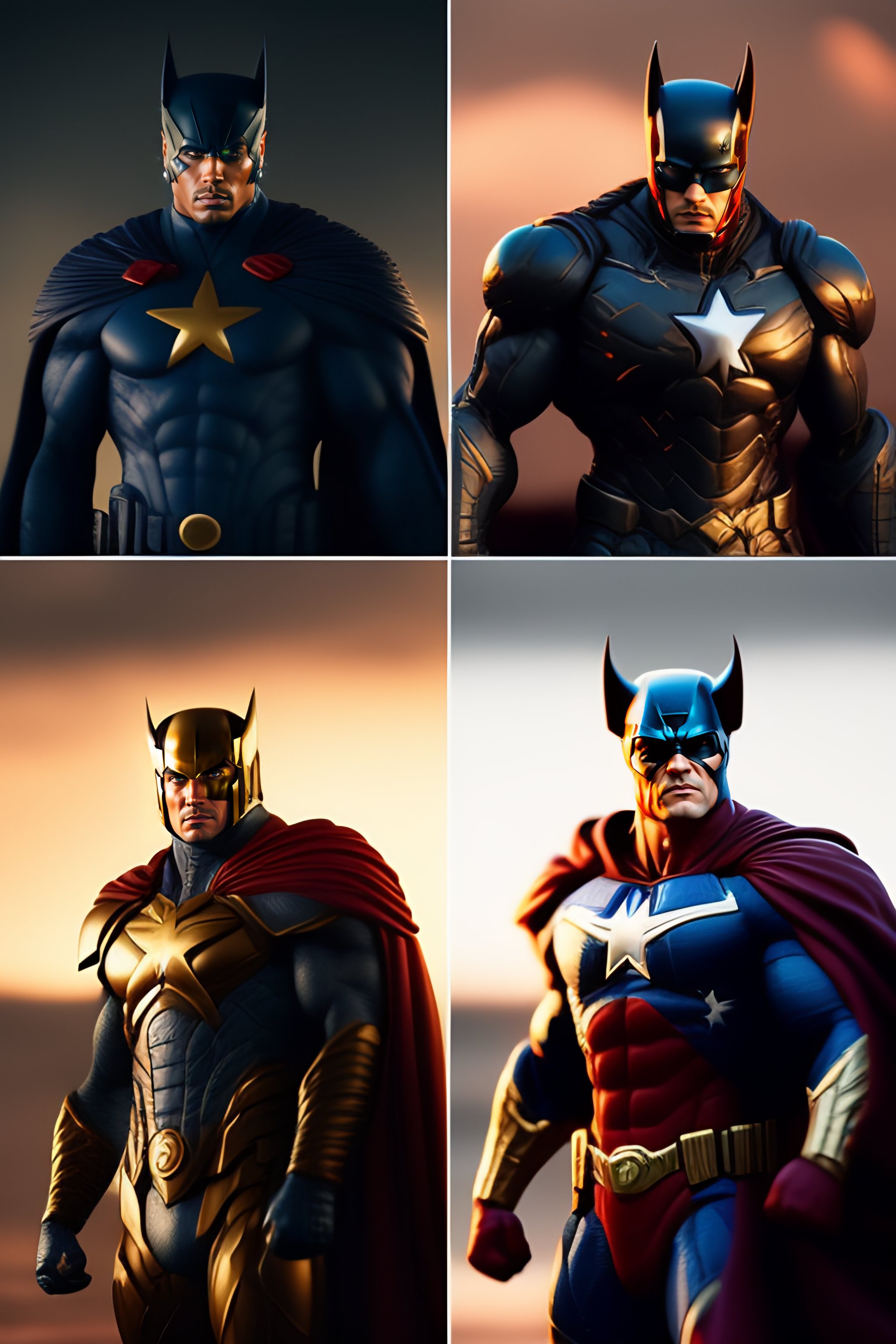 Lexica - VFX movie still frame portrait beautiful DC vs. Marvel hero ...