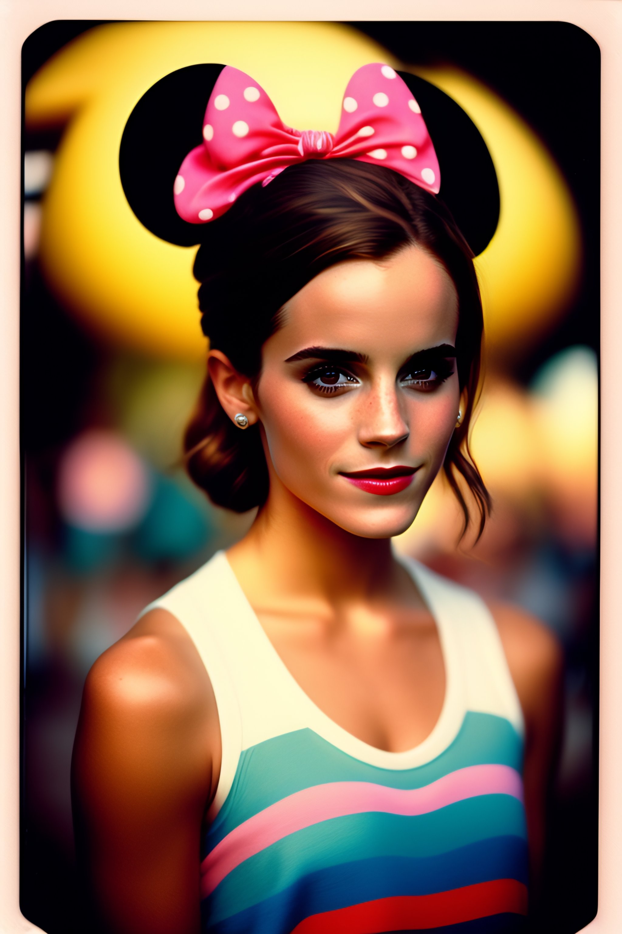 Lexica - Polaroid photo of a attractive Emma Watson in a loose tank top ...